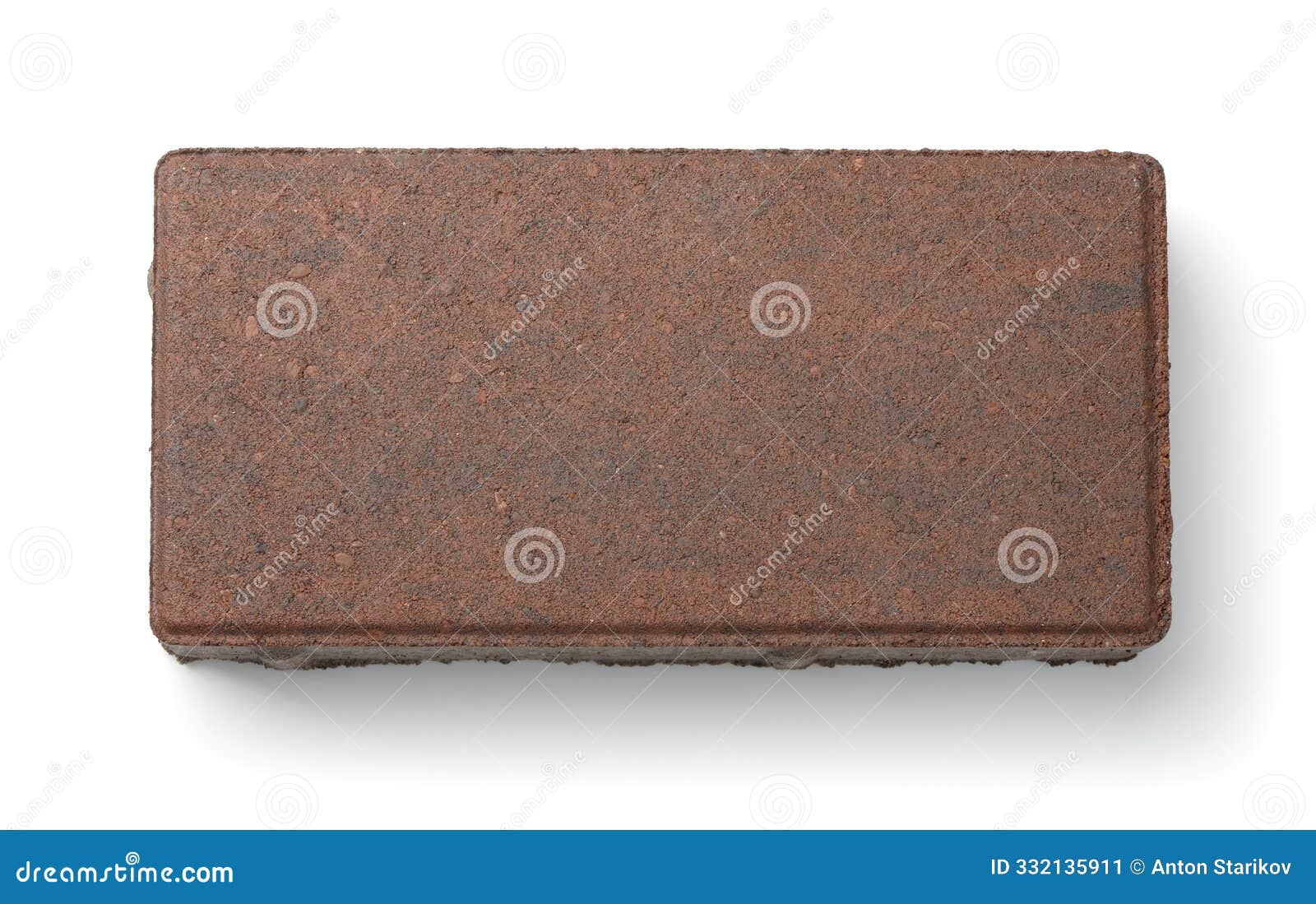Top View of Single Clay Brick Paver Stock Image - Image of abstract ...