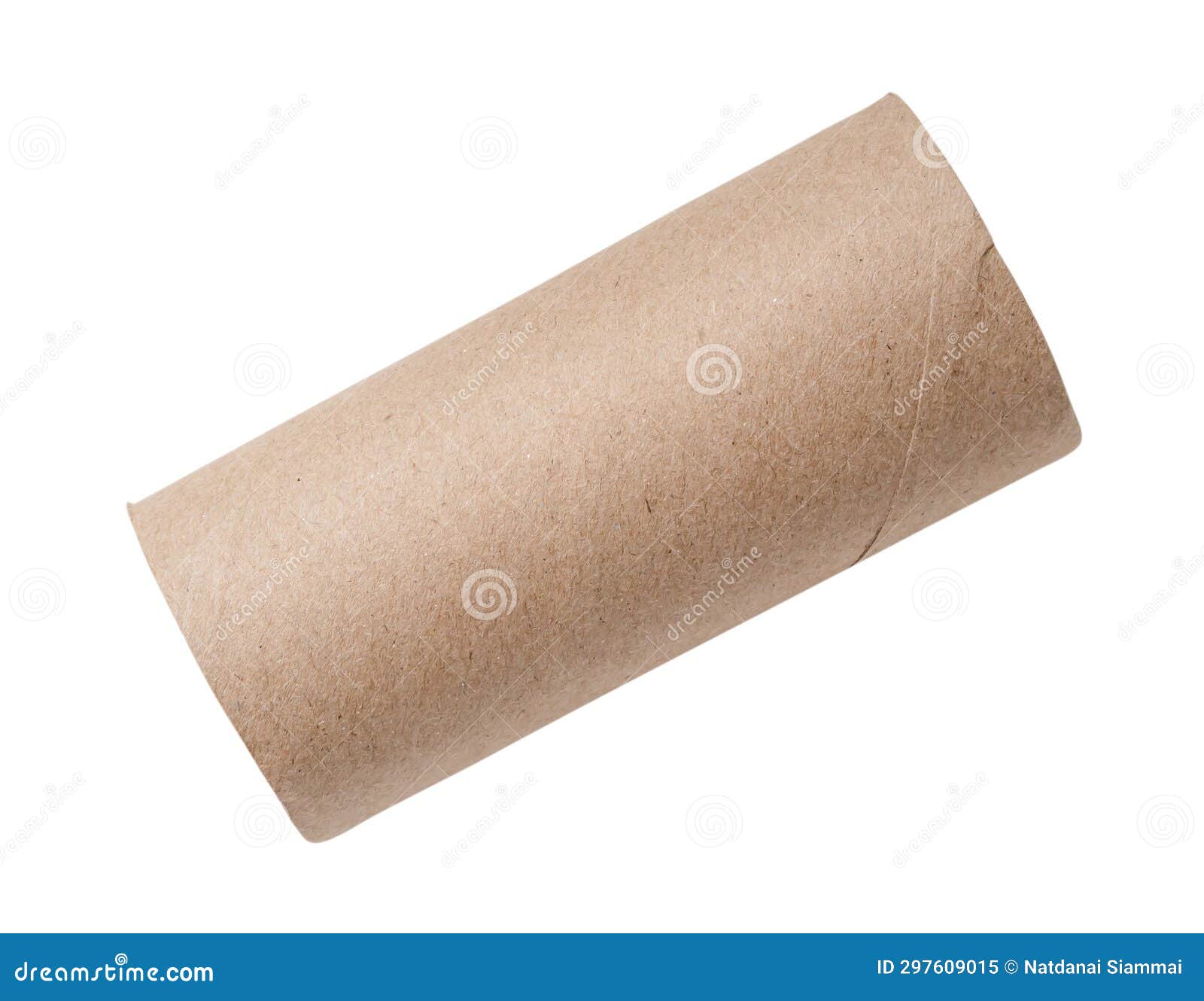 Top View of Single Lying Tissue Paper Roll Core Isolated on White ...