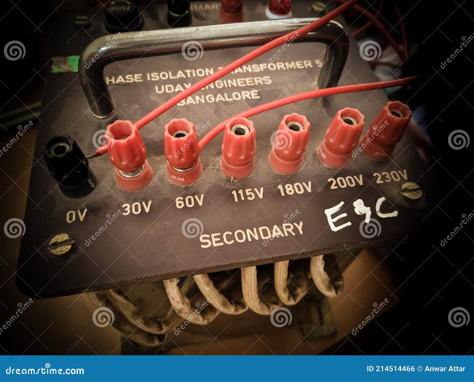 Top View of Single Phase Voltage Transformer Stock Photo - Image of ...
