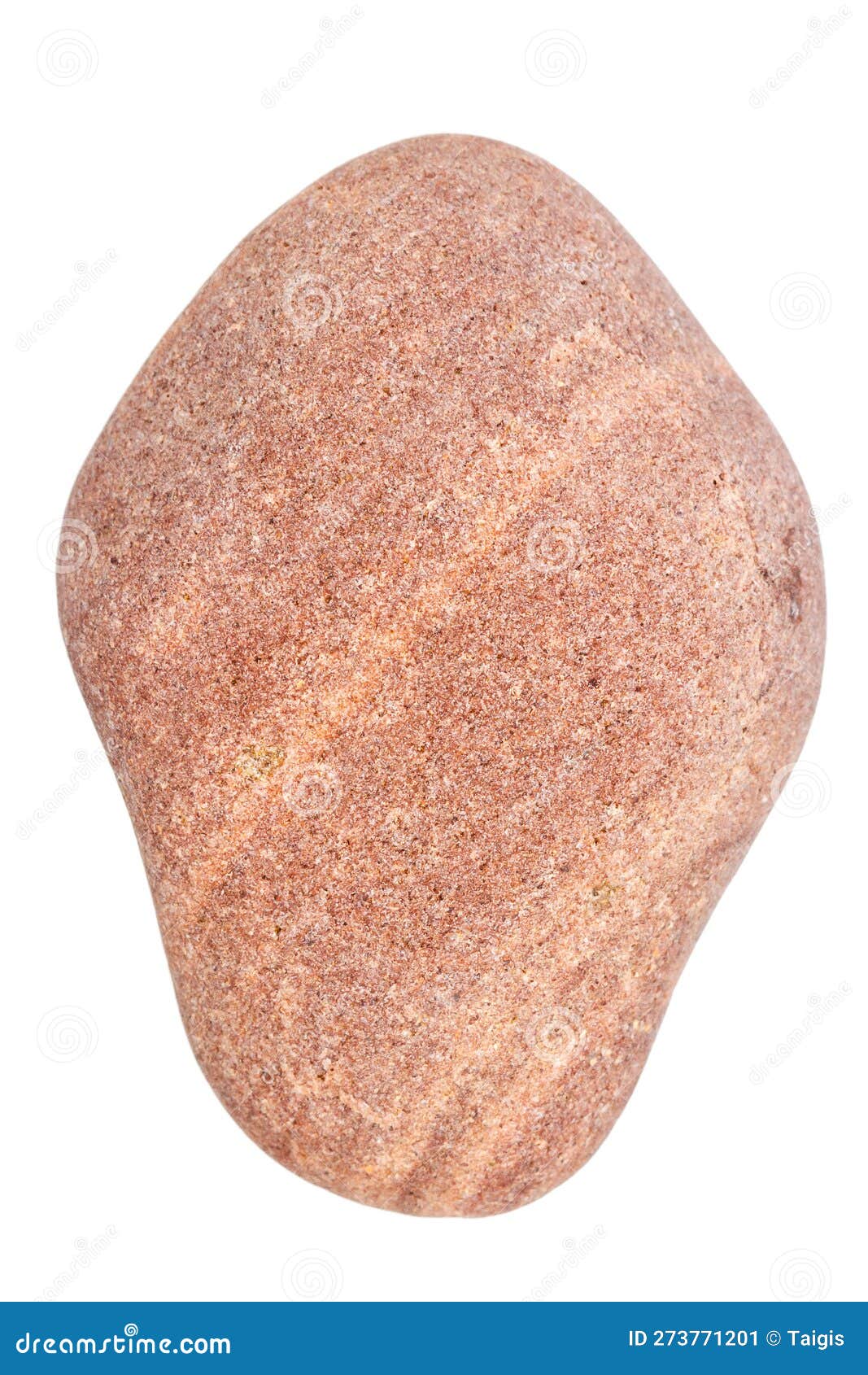Top View of Single Pink Pebble Stock Image - Image of curve, heavy ...