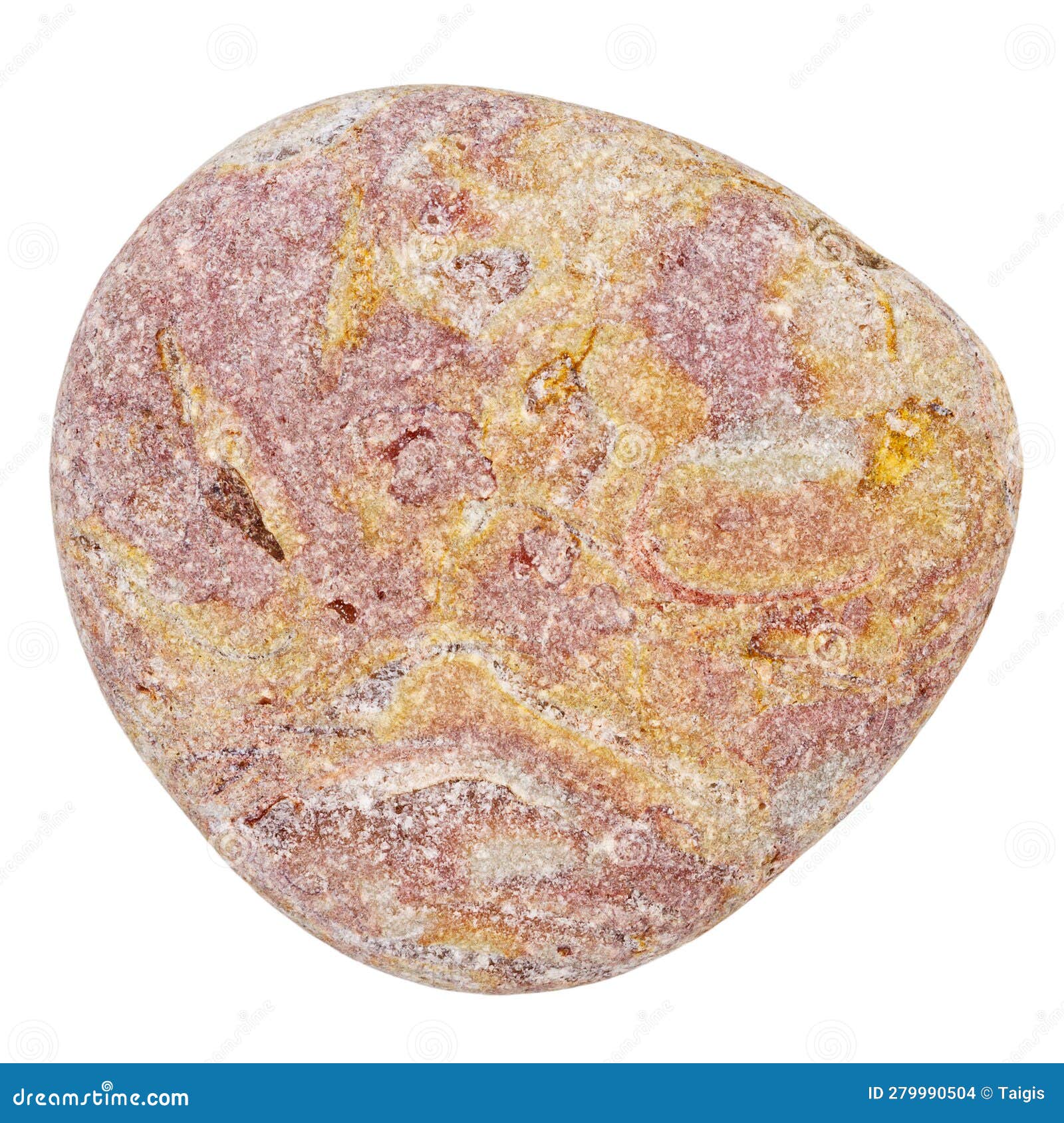 Top View of Single Red Pebble Stock Photo - Image of macro, heavy ...