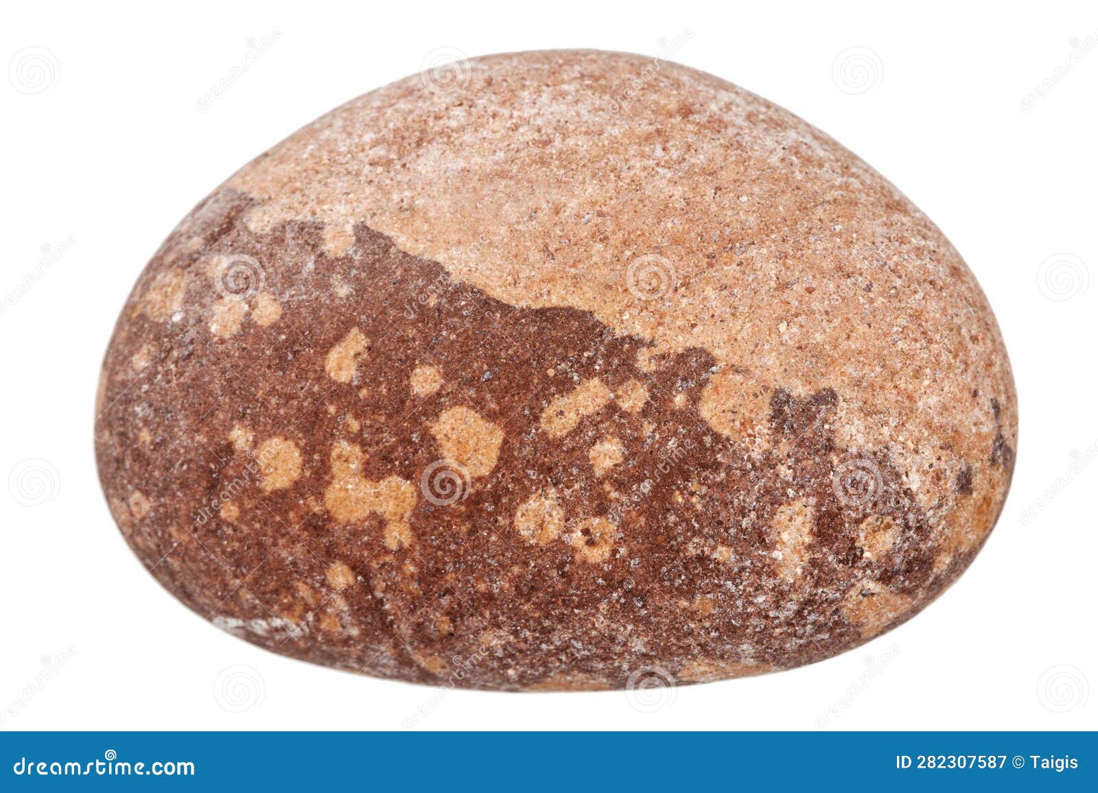 Top View of Single Red Pebble Stock Image - Image of yellow, material ...