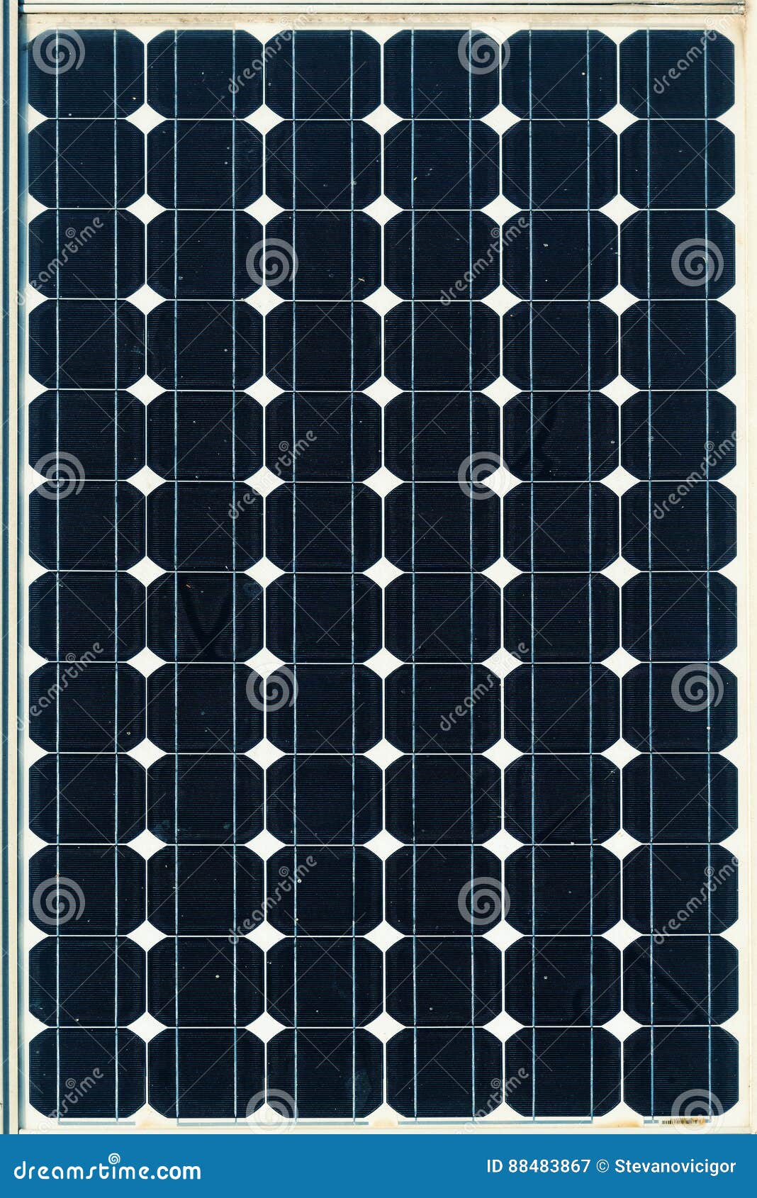 Top View of Single Solar Panel Surface Stock Image - Image of ...