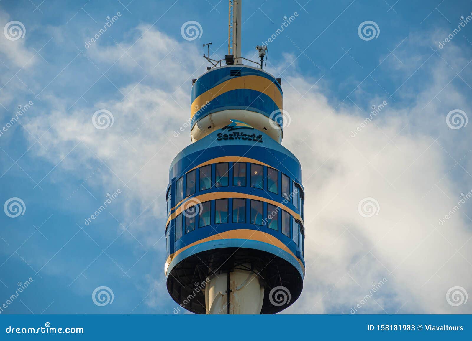 Top View of Sky Tower at Seaworld 61 Editorial Stock Photo - Image of ...