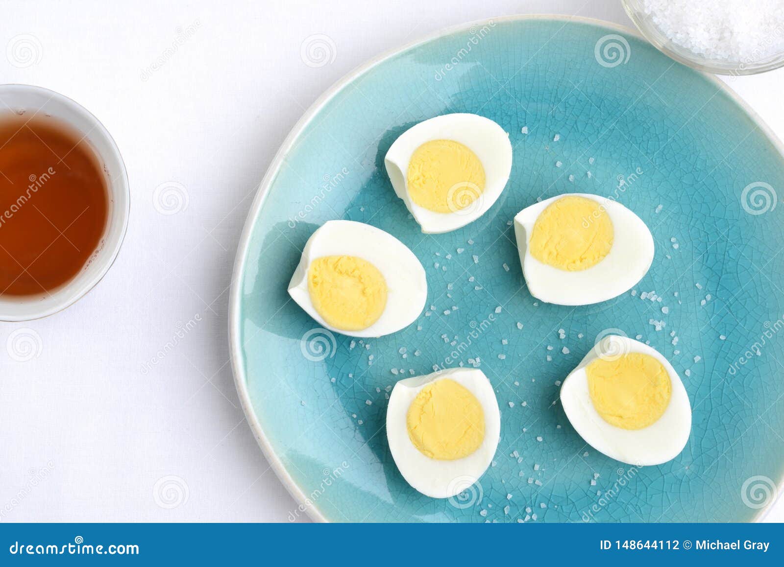 Top view sliced boiled egg stock photo. Image of dinner - 148644112