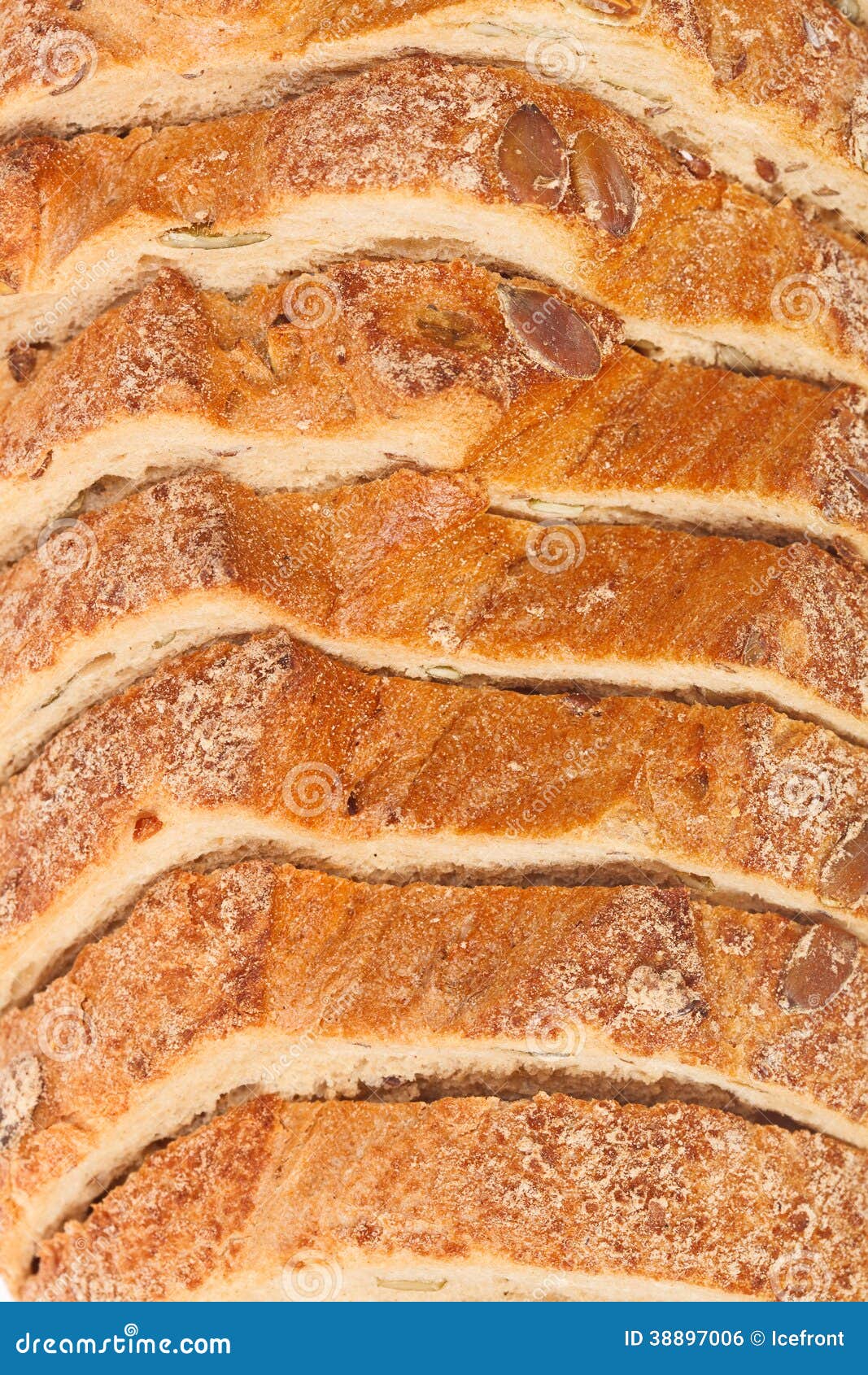 Top view of sliced bread stock photo. Image of slices - 38897006