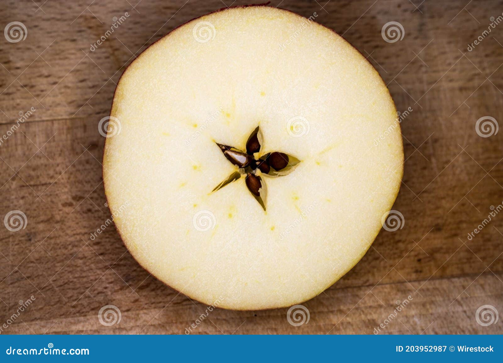 Top View of Sliced Red Apple on a Chopping Board Stock Image - Image of ...