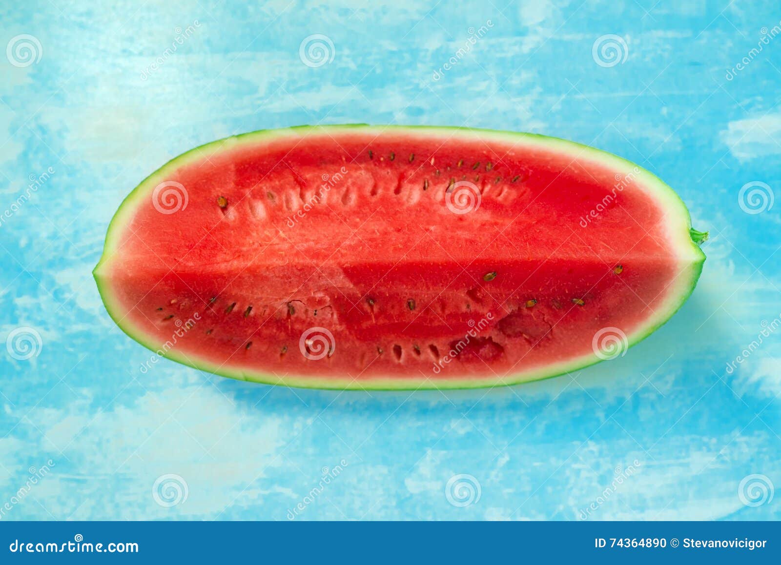Top View of Sliced Watermelon Fruit with Copy Space Stock Photo - Image ...