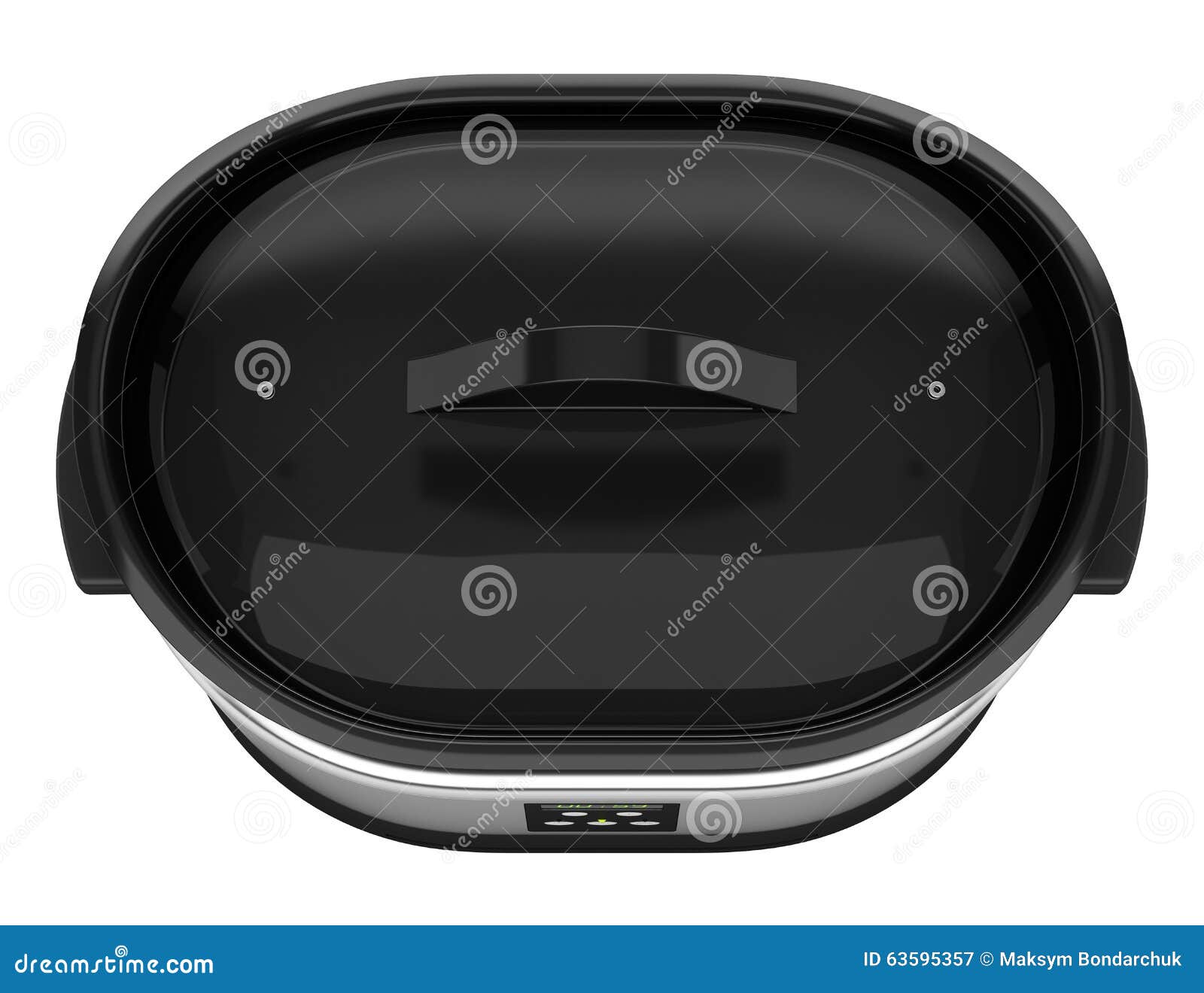 Top View of Slow Cooker Isolated on White Stock Illustration ...