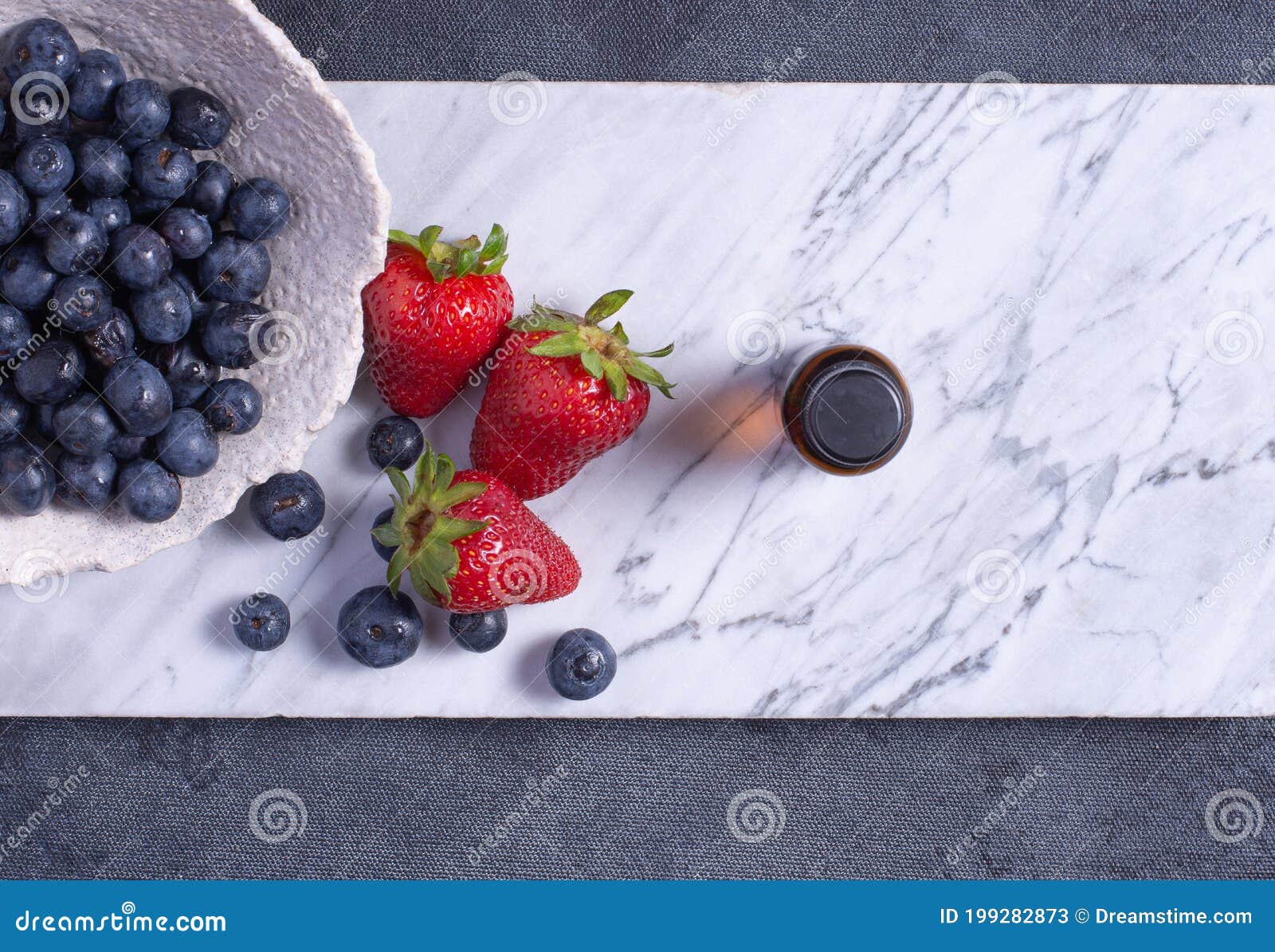 Top View of a Small Bottle of Berry Essence Stock Image - Image of ...