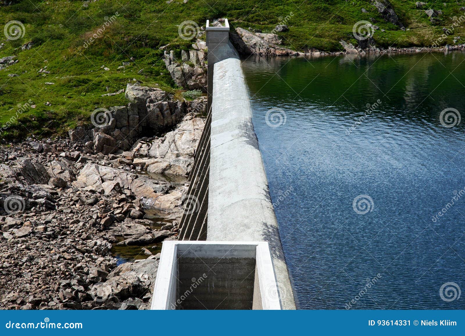 Top View of a Small Concrete Dam Stock Image - Image of horizontal ...