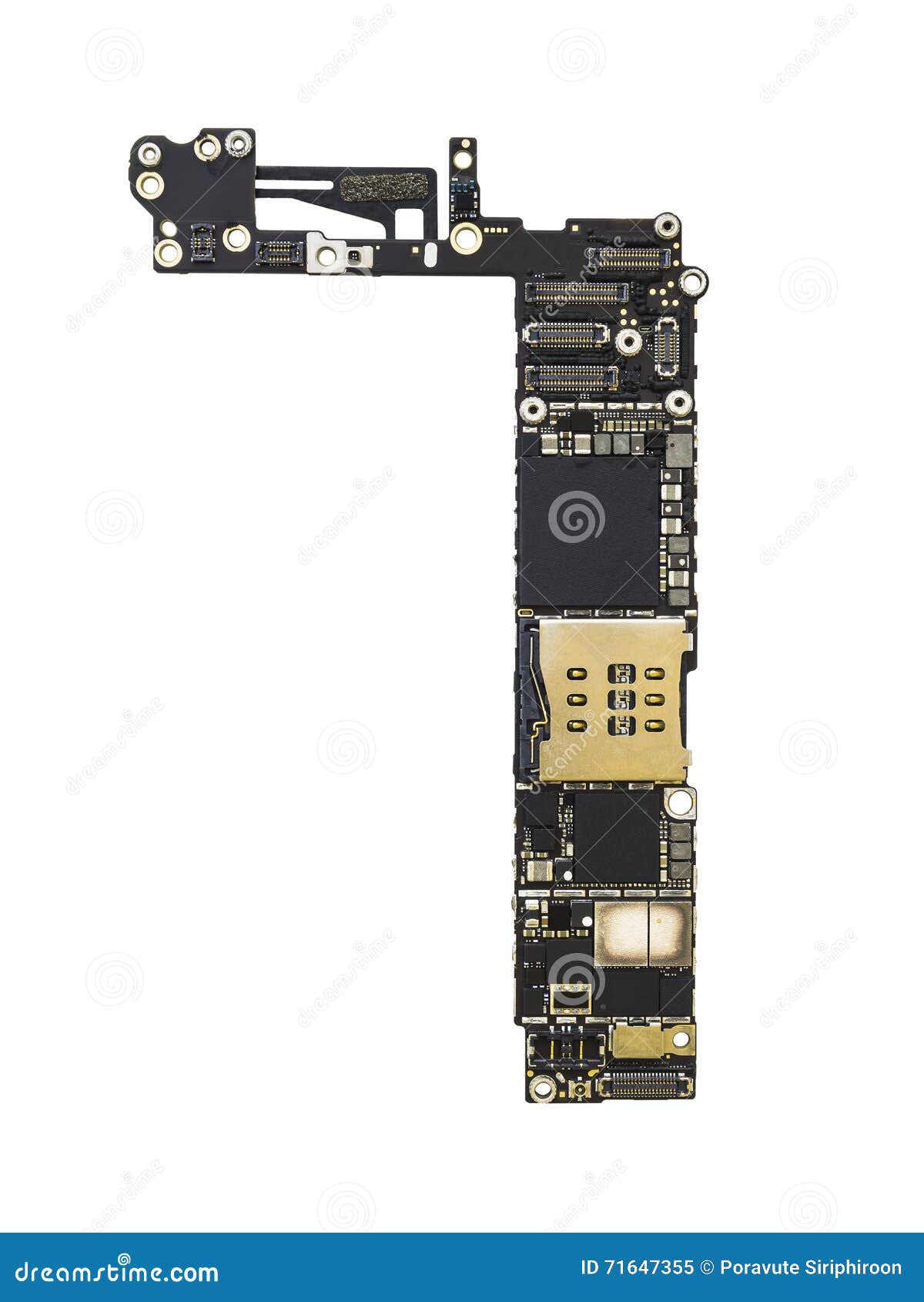 Top View of Smart Phone Circuit Board Stock Image - Image of device ...