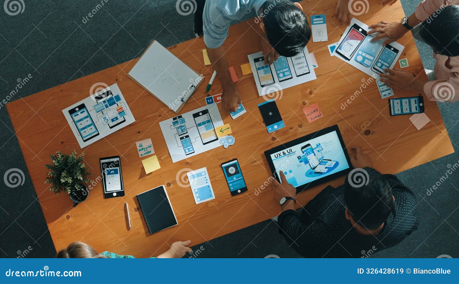 Top View of Smart Software Developer Planning Software Development ...