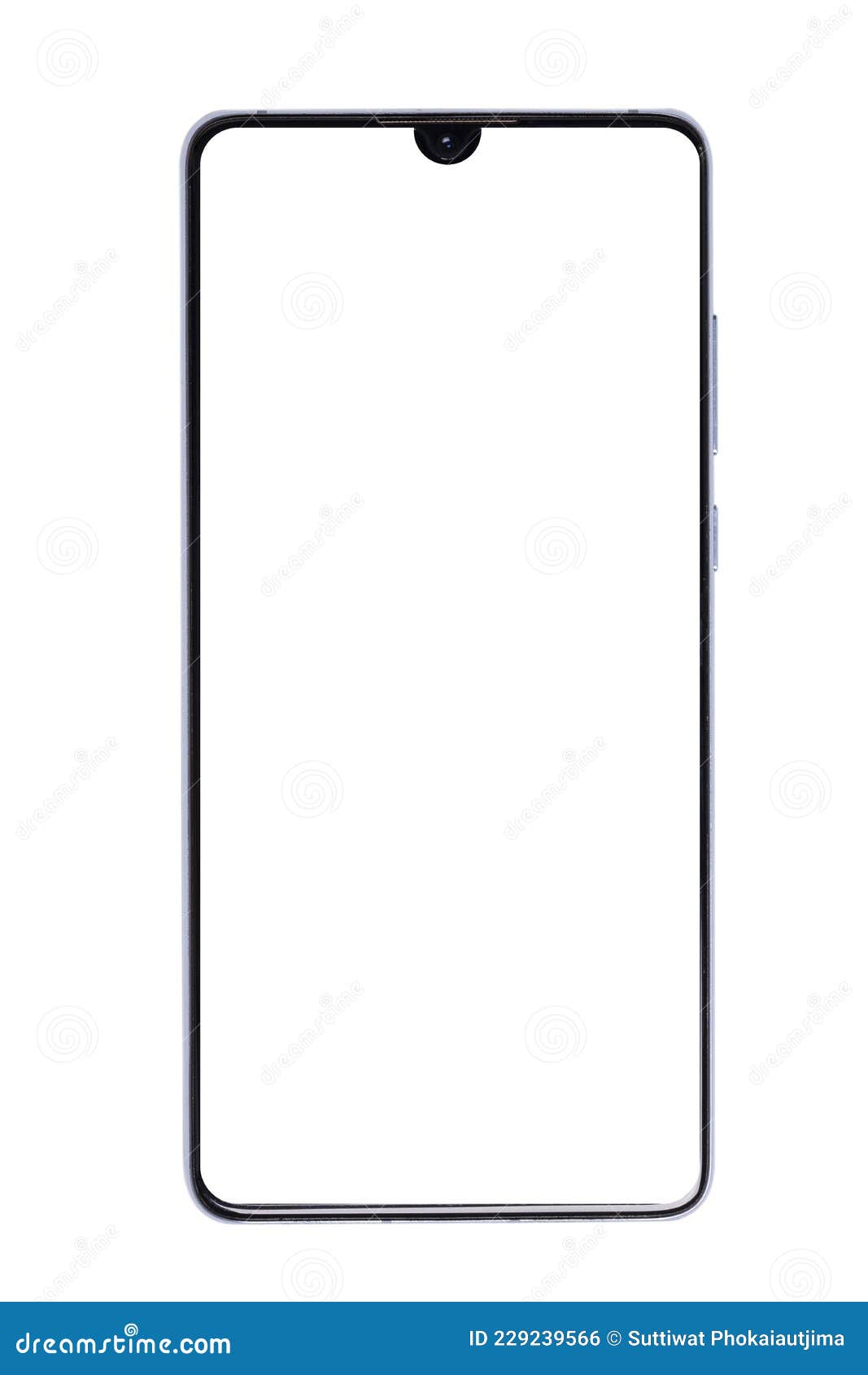 Top View Smartphone White Sceen on Background Stock Photo - Image of ...