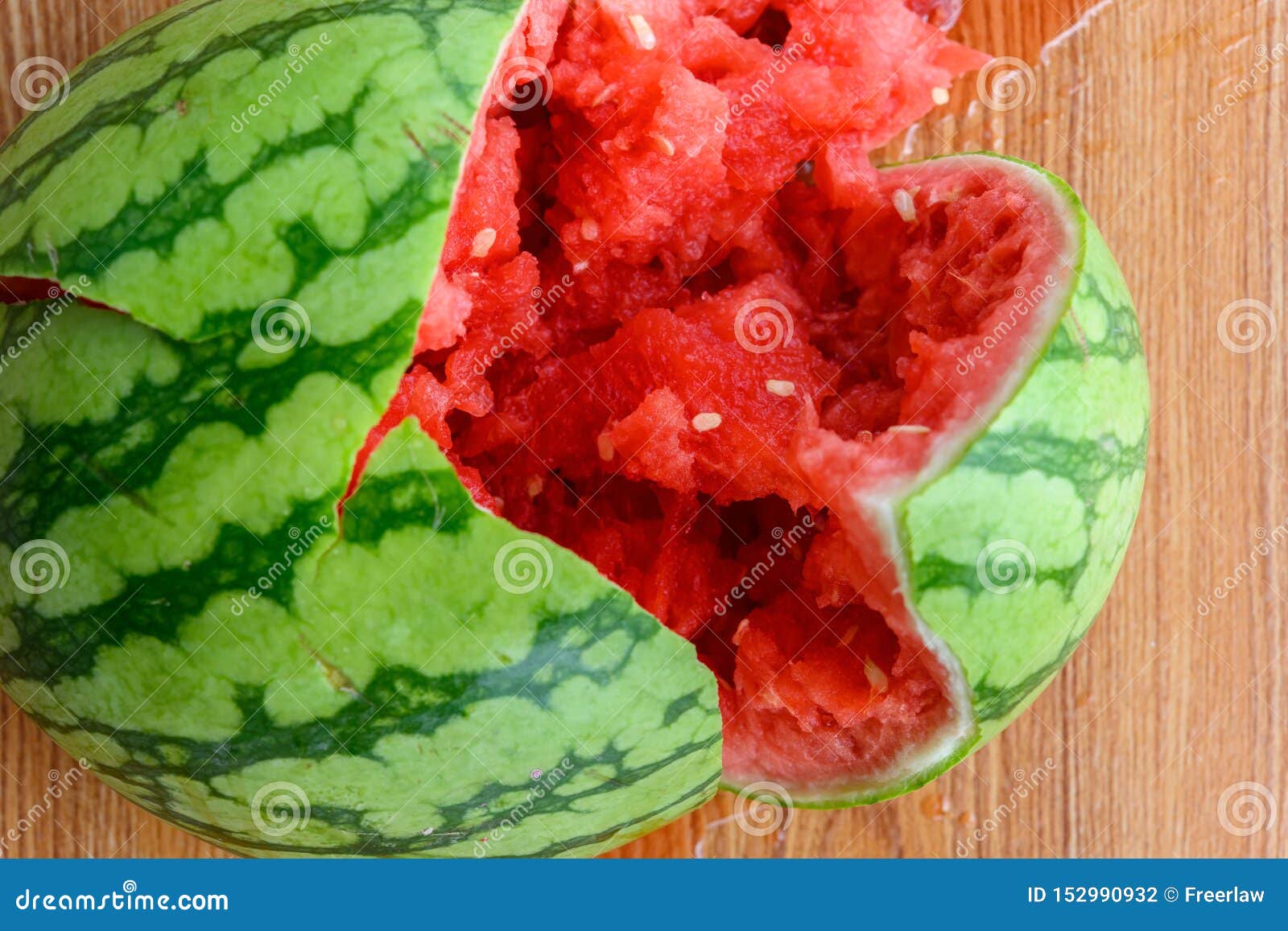 Smashed Watermelon Close Up on the Ground Stock Photo - Image of fallen ...
