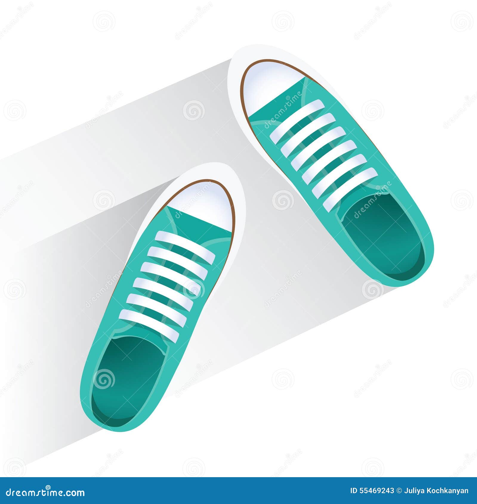 Top view on sneakers stock vector. Illustration of sneakers - 55469243