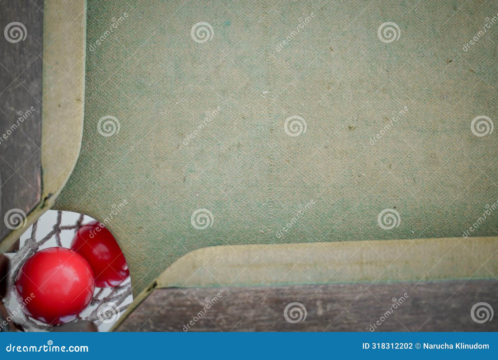 Top View of the Snooker Table and the Red Ball Stock Photo - Image of ...