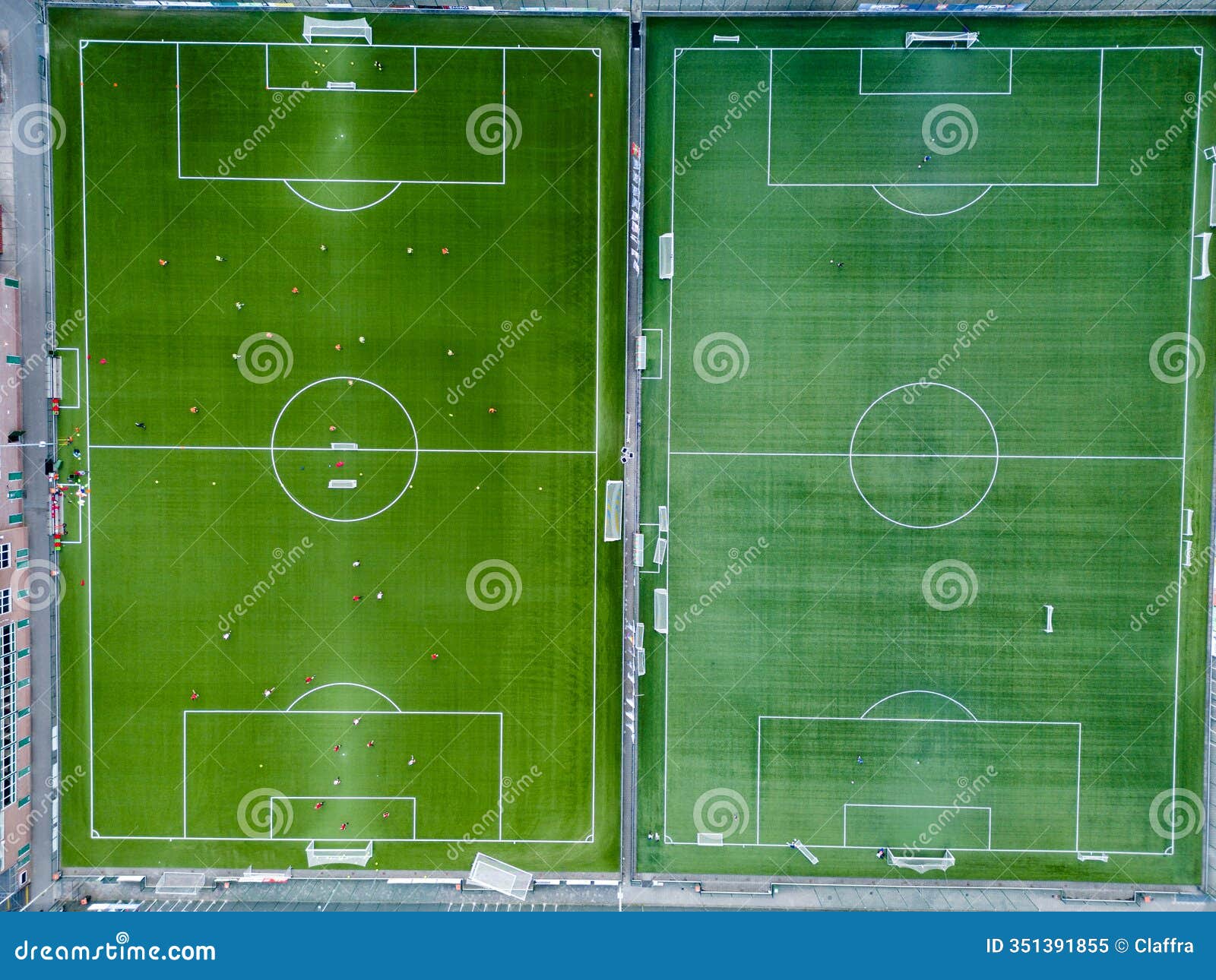 Top view of a soccer field stock image. Image of play - 351391855