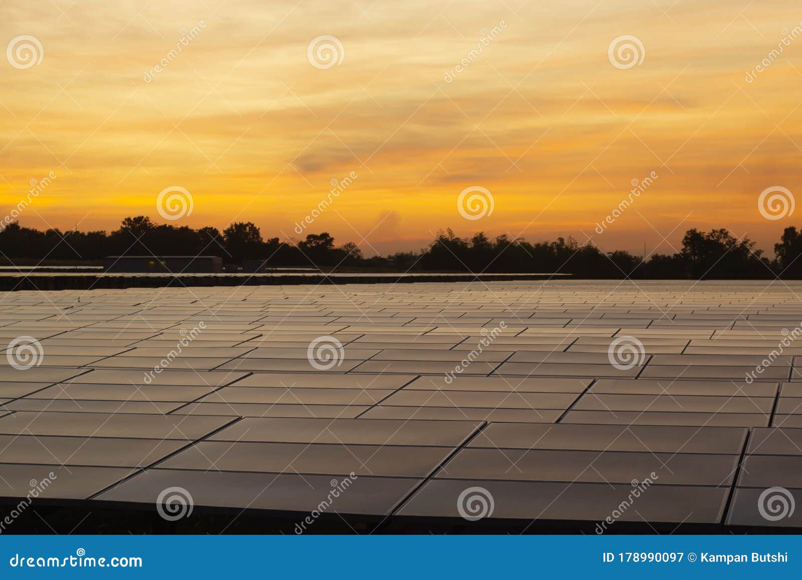 The Top View of the Solar Farmsolar Panel, Alternative Electricity ...