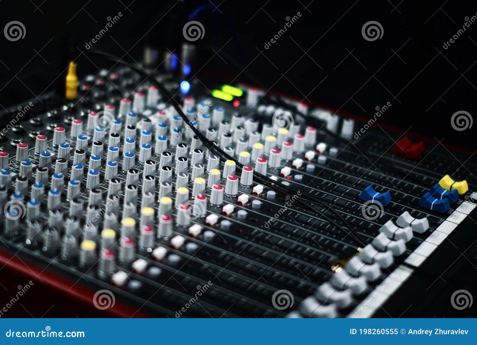 Top View of Sound Music Mixer Control Panel in the Event Hall ...