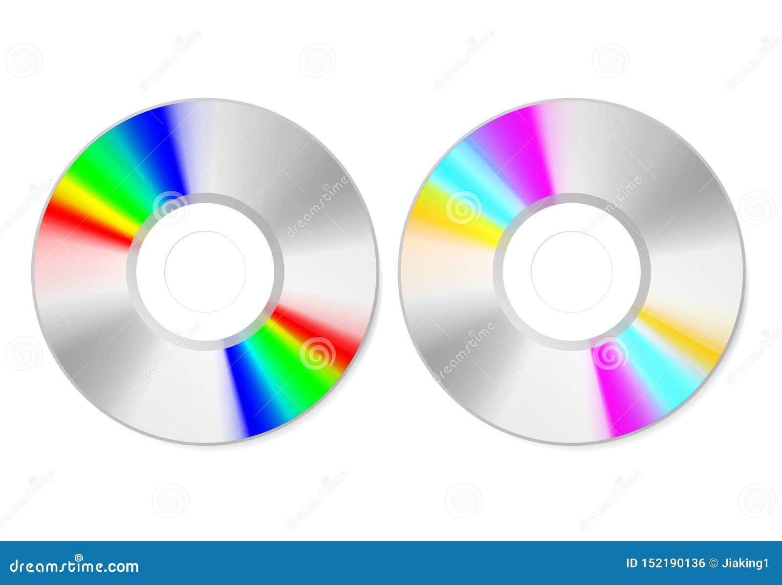 Top View Spectrum Color CD Disk on White, Vector Stock Vector ...