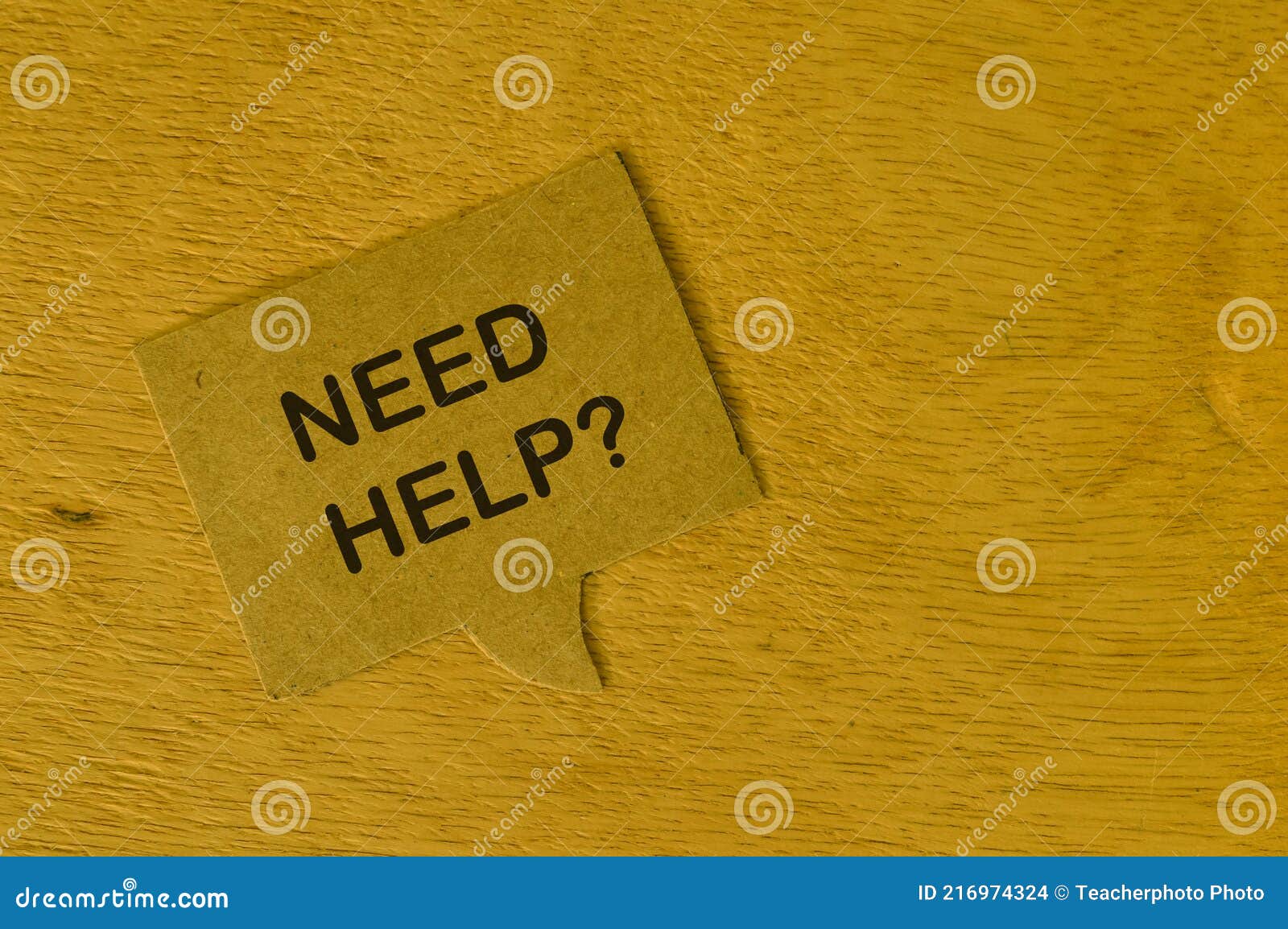 Top View of Speech Bubble Note Written with NEED HELP Stock Photo ...