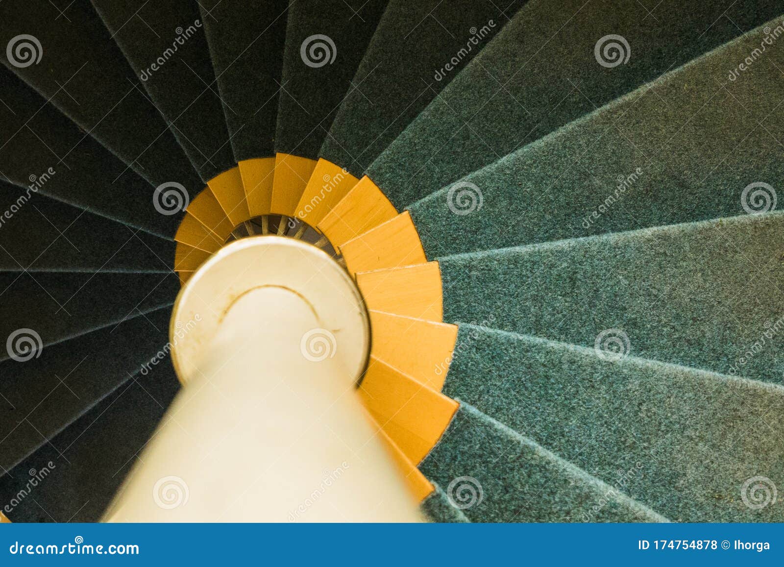 Top view spiral staircase stock photo. Image of pattern - 174754878