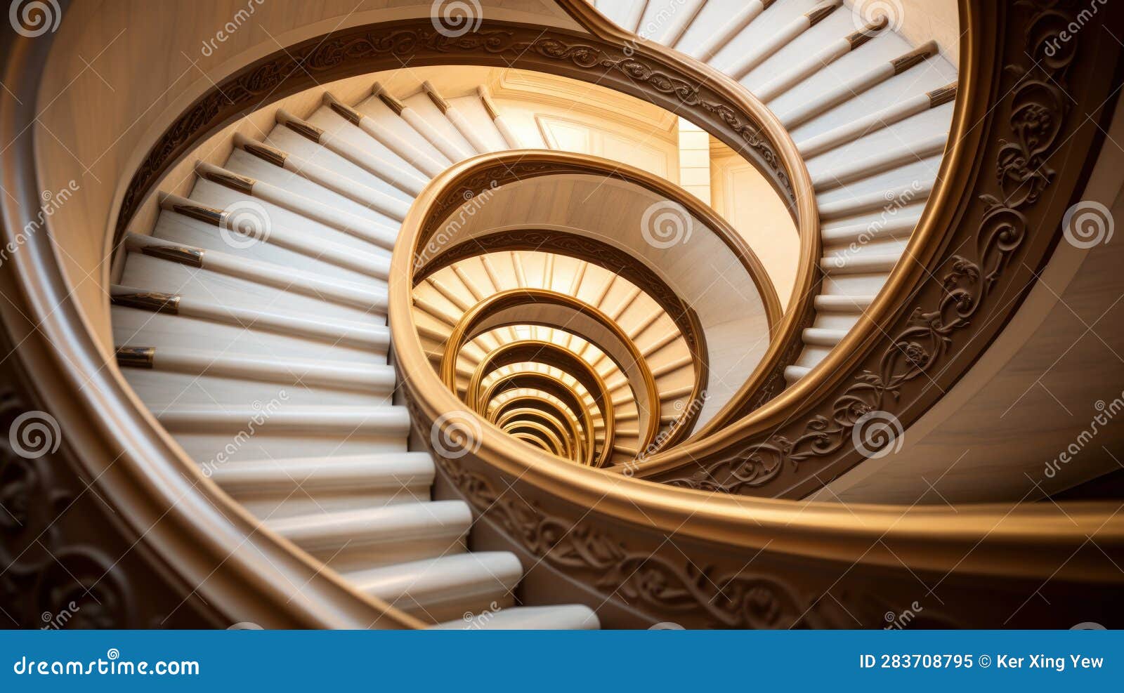 Top View Spiral Staircase Interior Design Stock Illustration ...