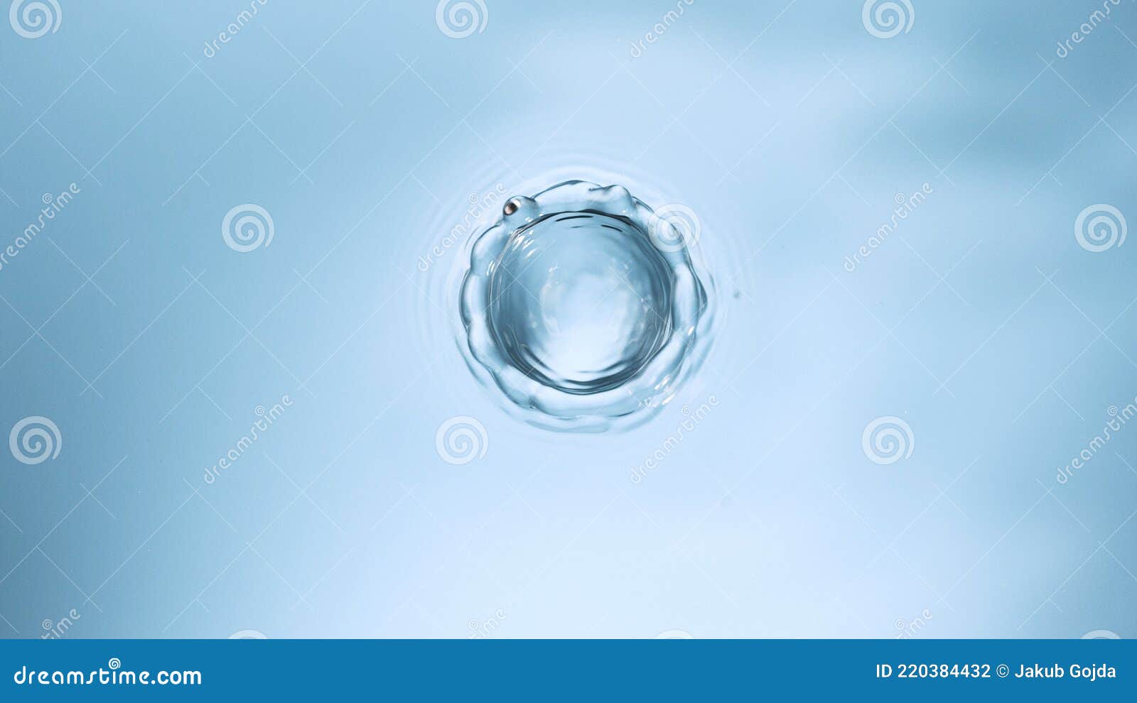 Top View of Splashing Water Drop Stock Photo - Image of motion ...