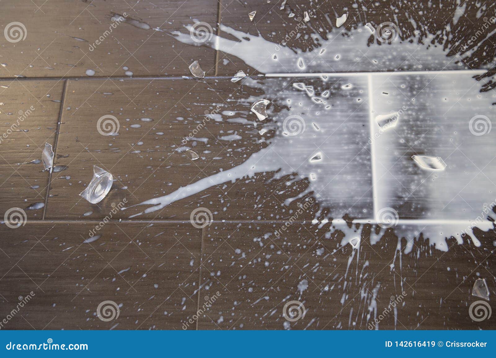 Broken Glass On Kitchen Floor
