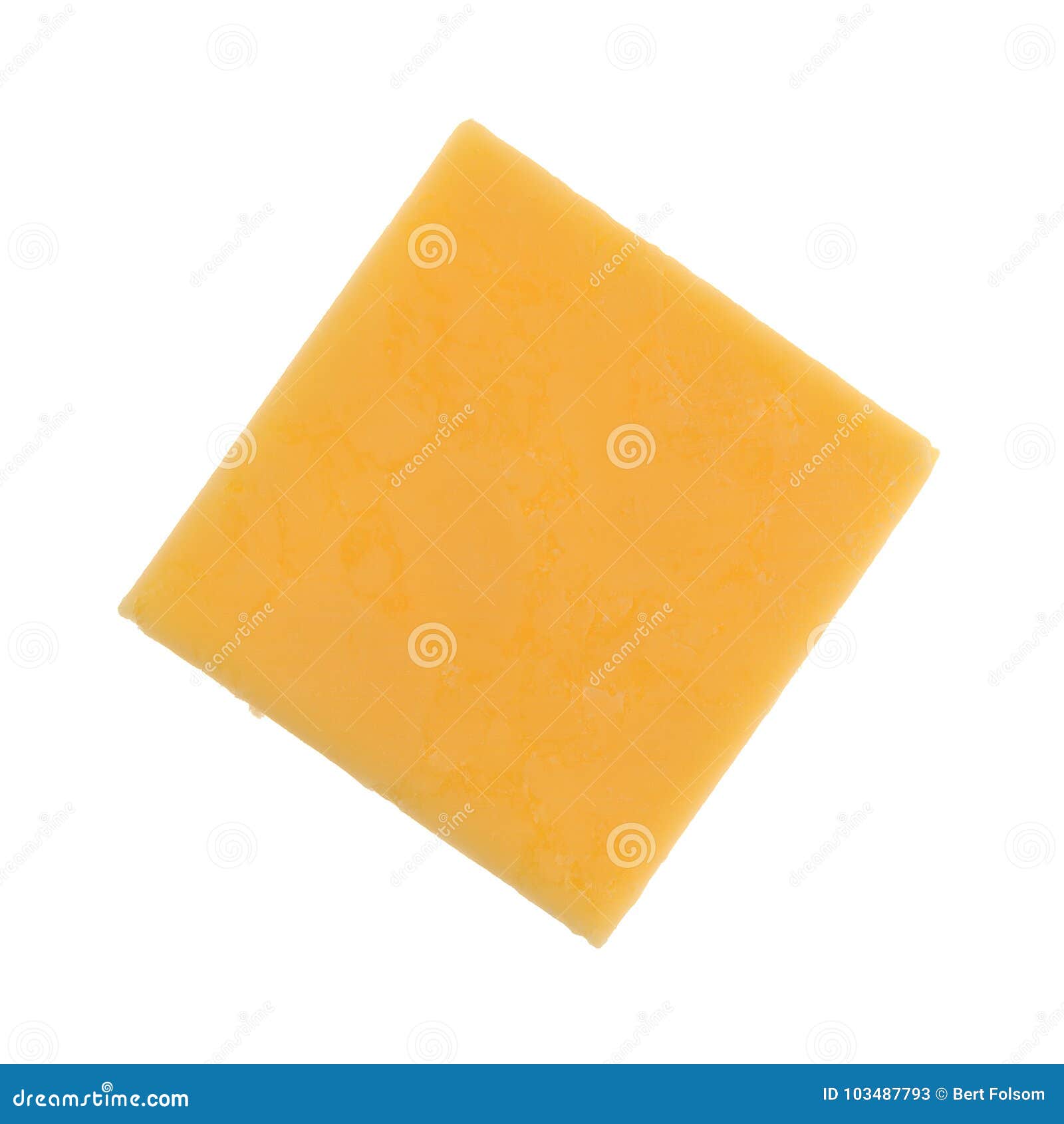 Square of Gouda Cheese on a White Background Stock Image - Image of ...