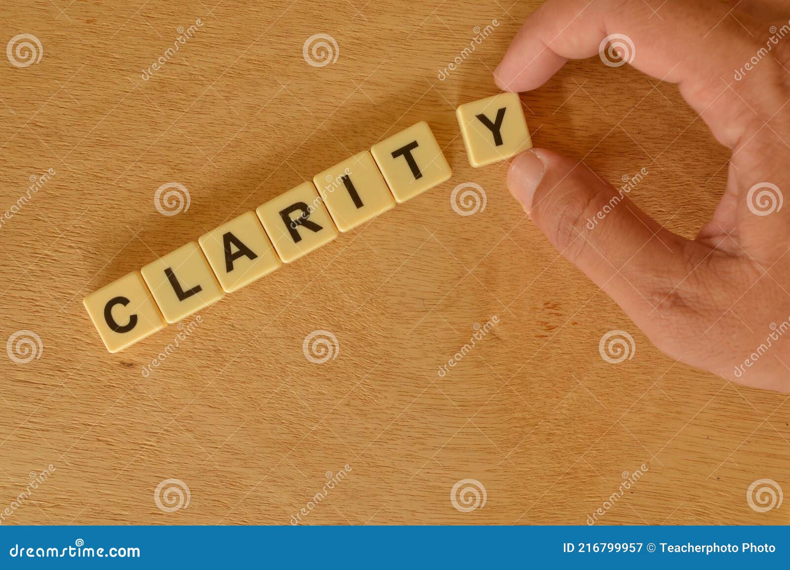 Top View of Square Letters with Text CLARITY Stock Image - Image of ...