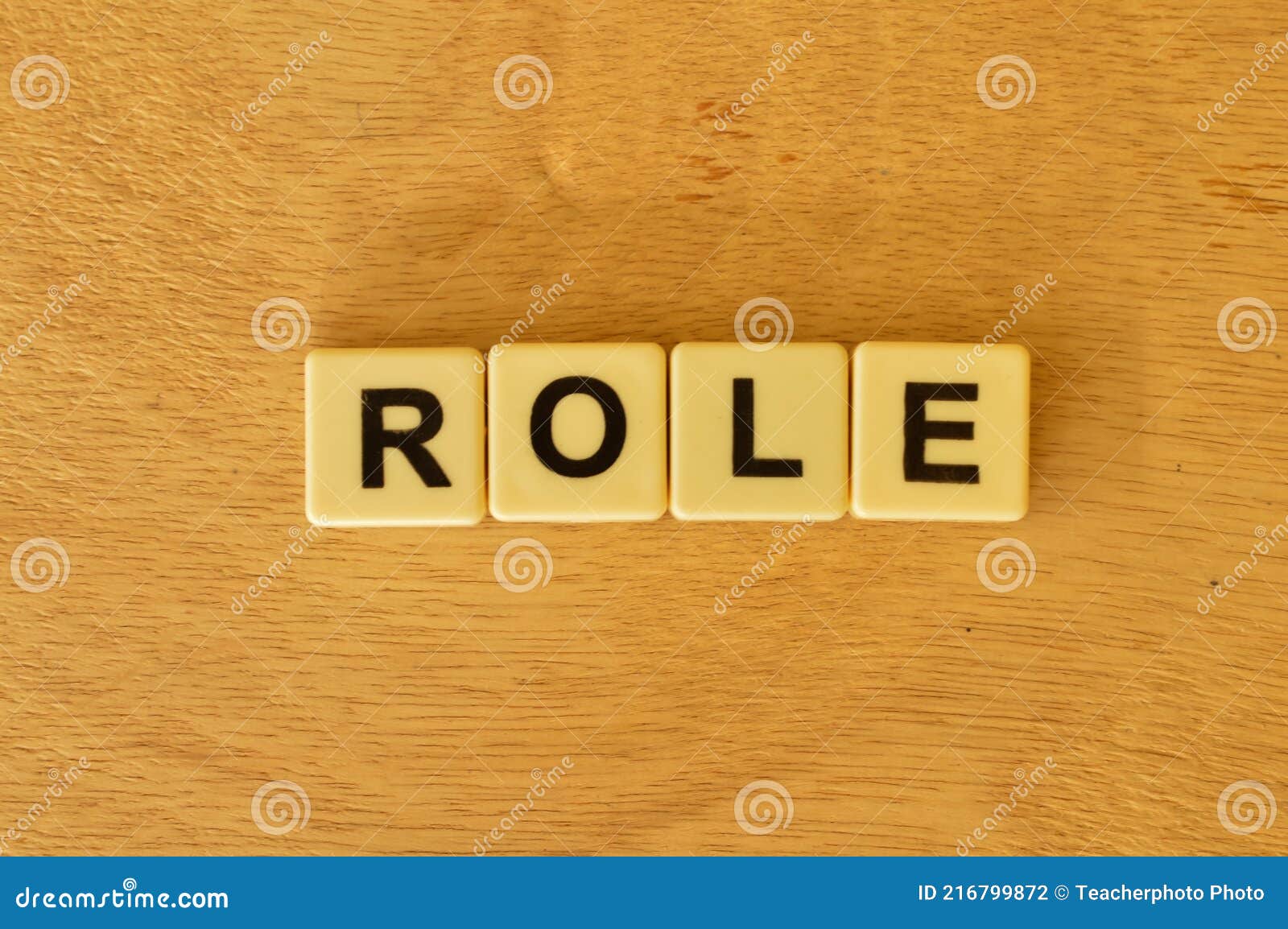 Top View of Square Letters with Text ROLE Stock Photo - Image of ...