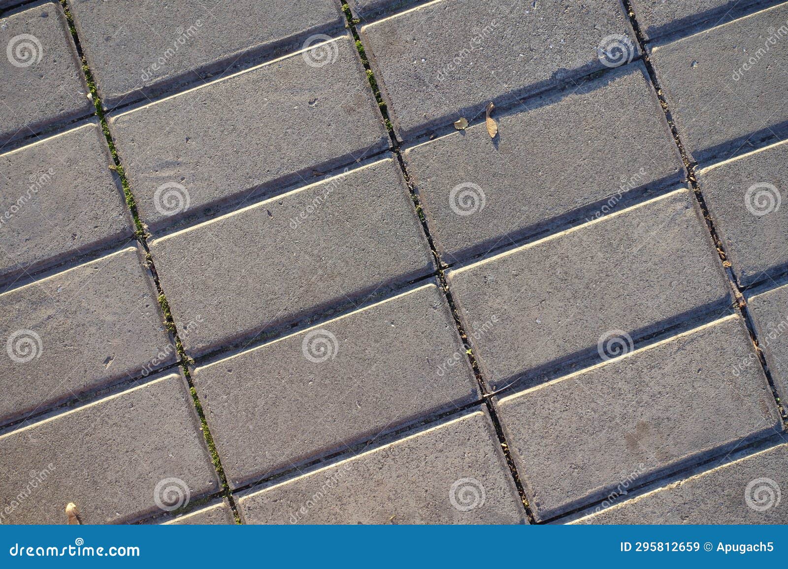 Top View of Stack Bond Brick-like Gray Concrete Pavement Stock Image ...