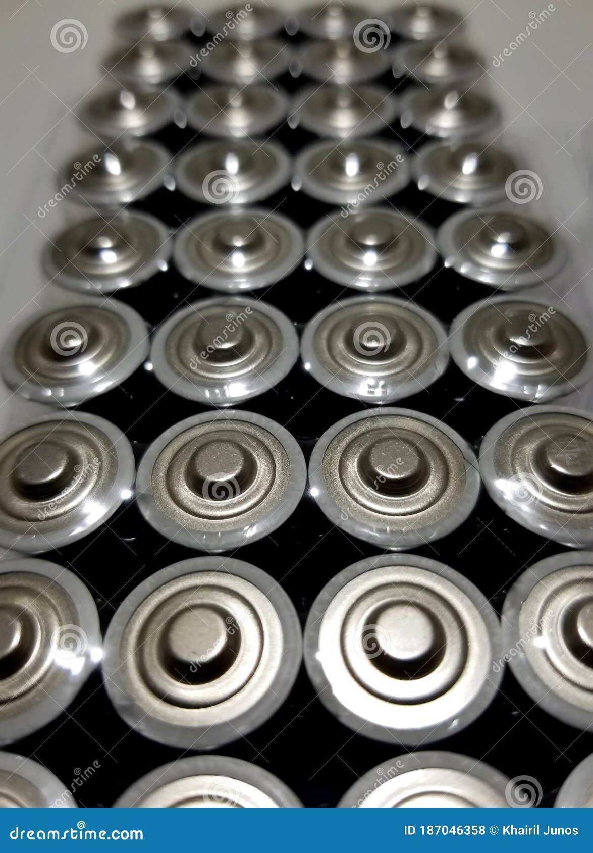 The Top View of a Stack of Lithium Batteries Stock Photo - Image of ...