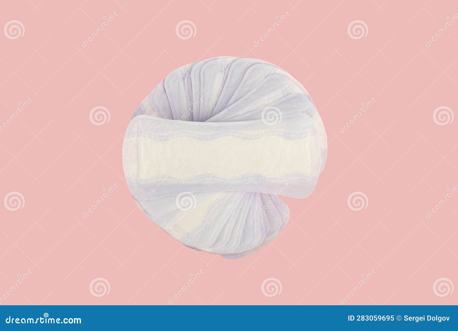 Top View of a Stack of Women S Menstrual Pads Stacked in a Circle ...