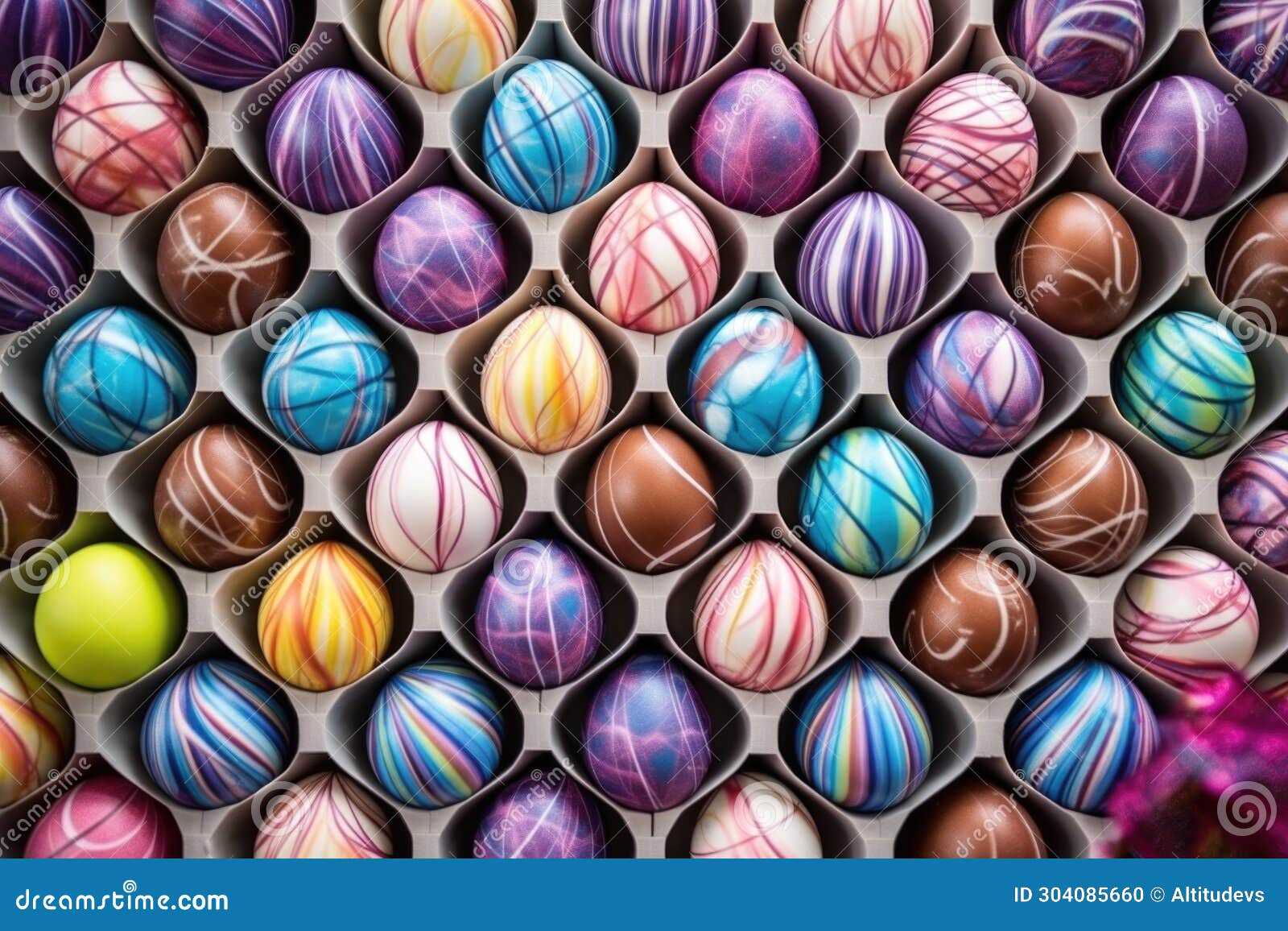 Top View of Stacked Finished Chocolate Easter Eggs Stock Photo - Image of celebration ...