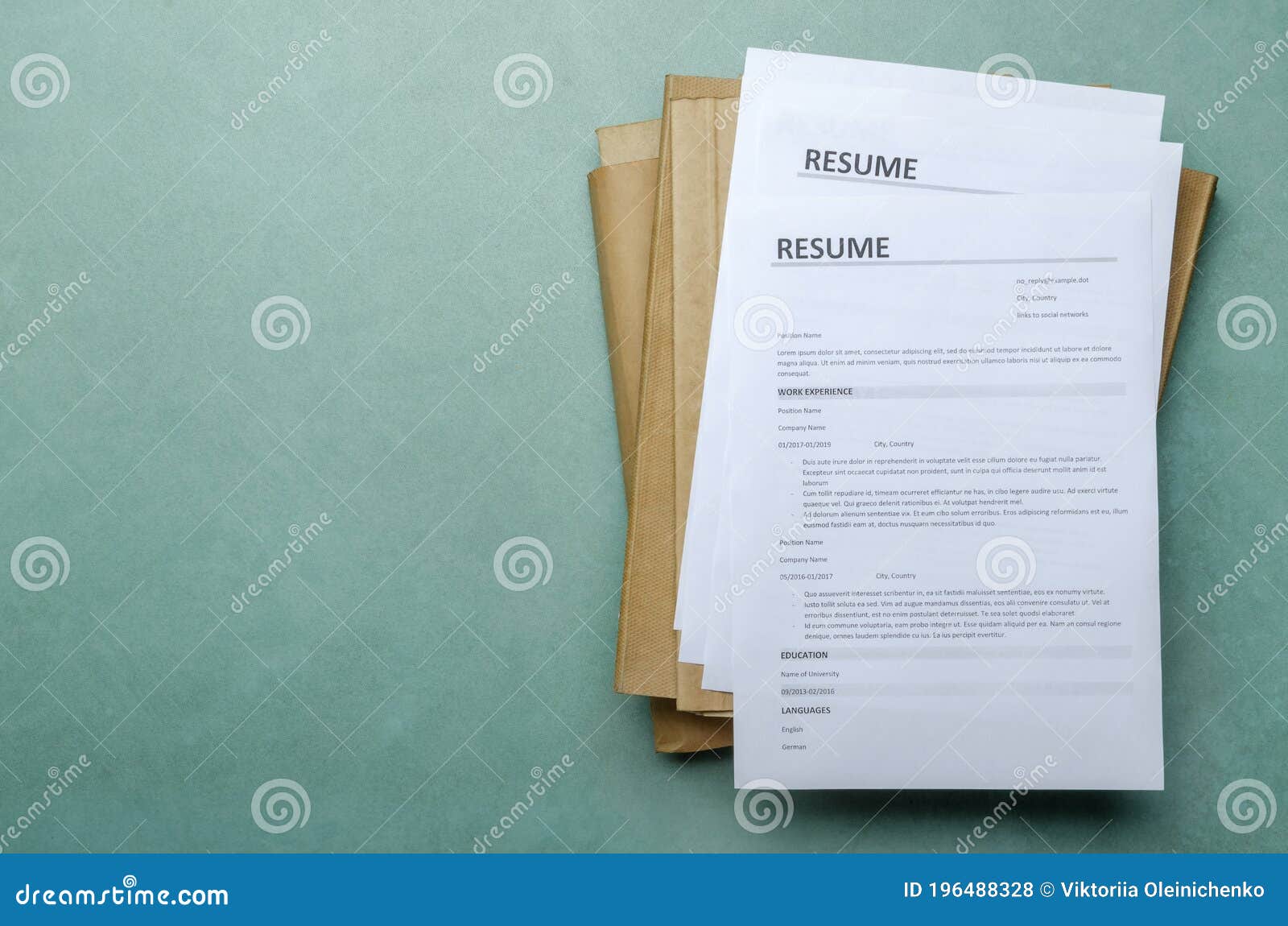 Stack Of Office Paper, On A White Background. Concept, Minimalism ...