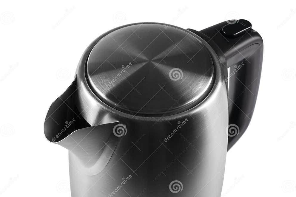 Top View of Stainless Kettle Stock Photo - Image of isolated, kitchen ...
