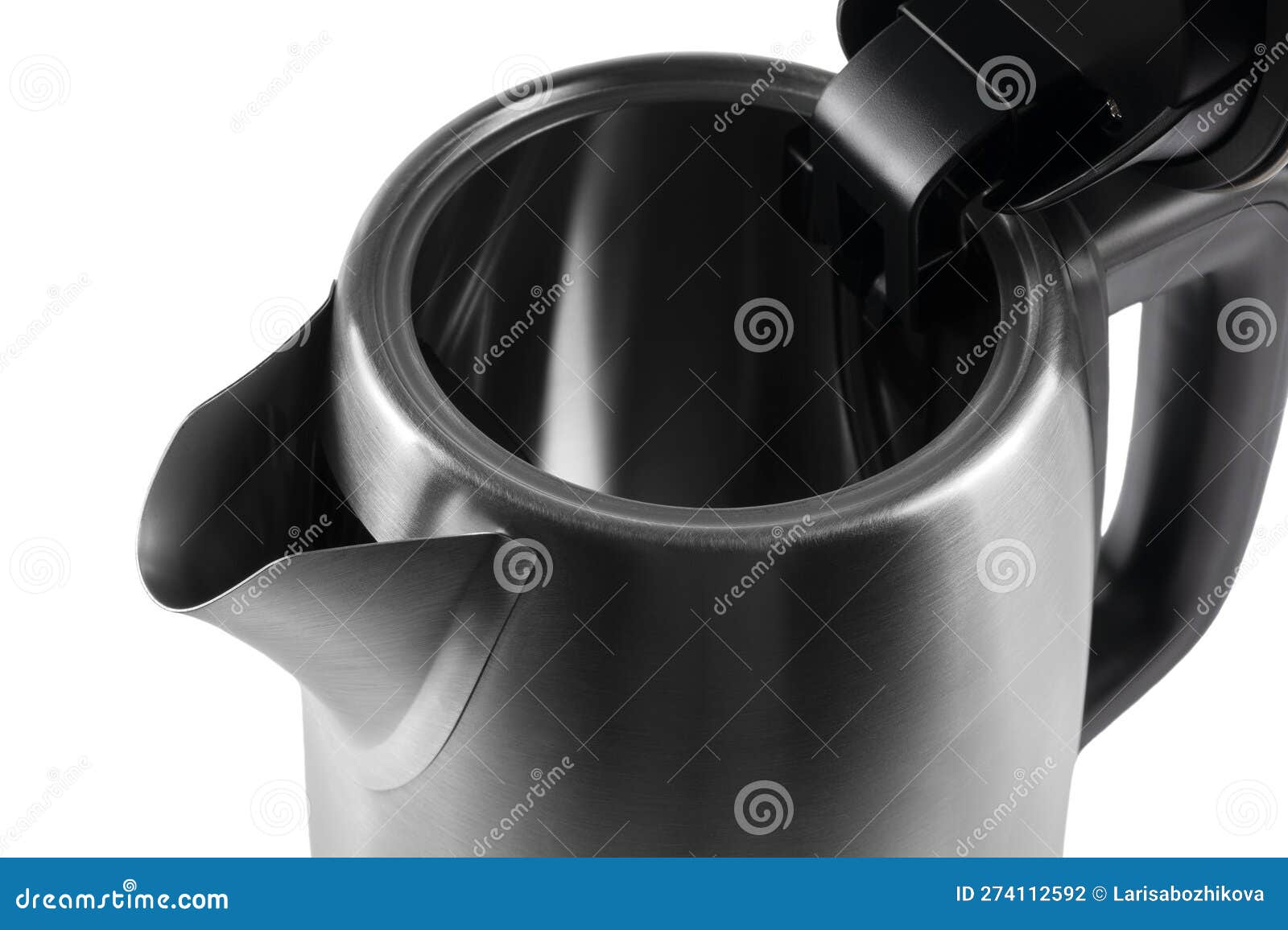 Top View of Stainless Kettle with Open Lid Stock Photo - Image of metal ...