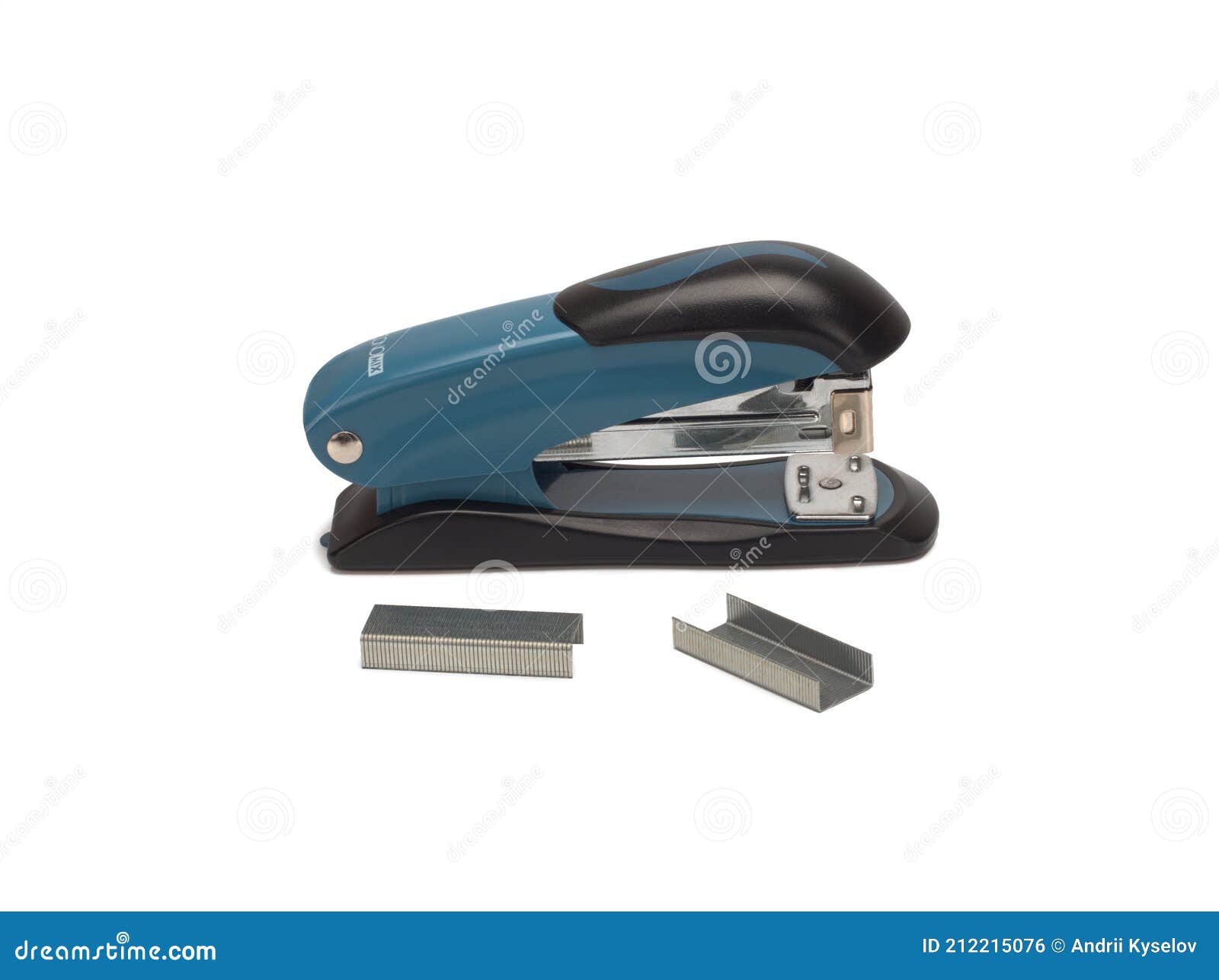 Top View of Stapler and Staples Isolate on White Background. Stock ...