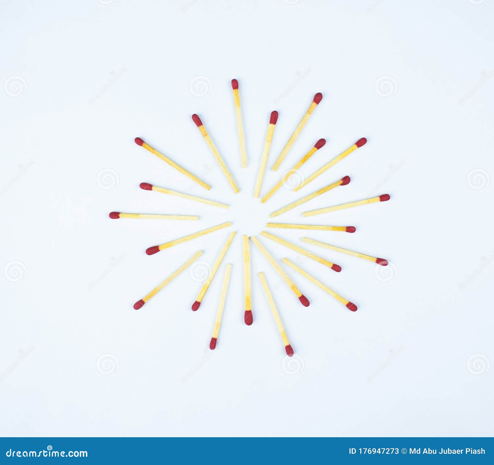 Top View of a Star Shape Made with Flammable Red Fire Matches on a ...