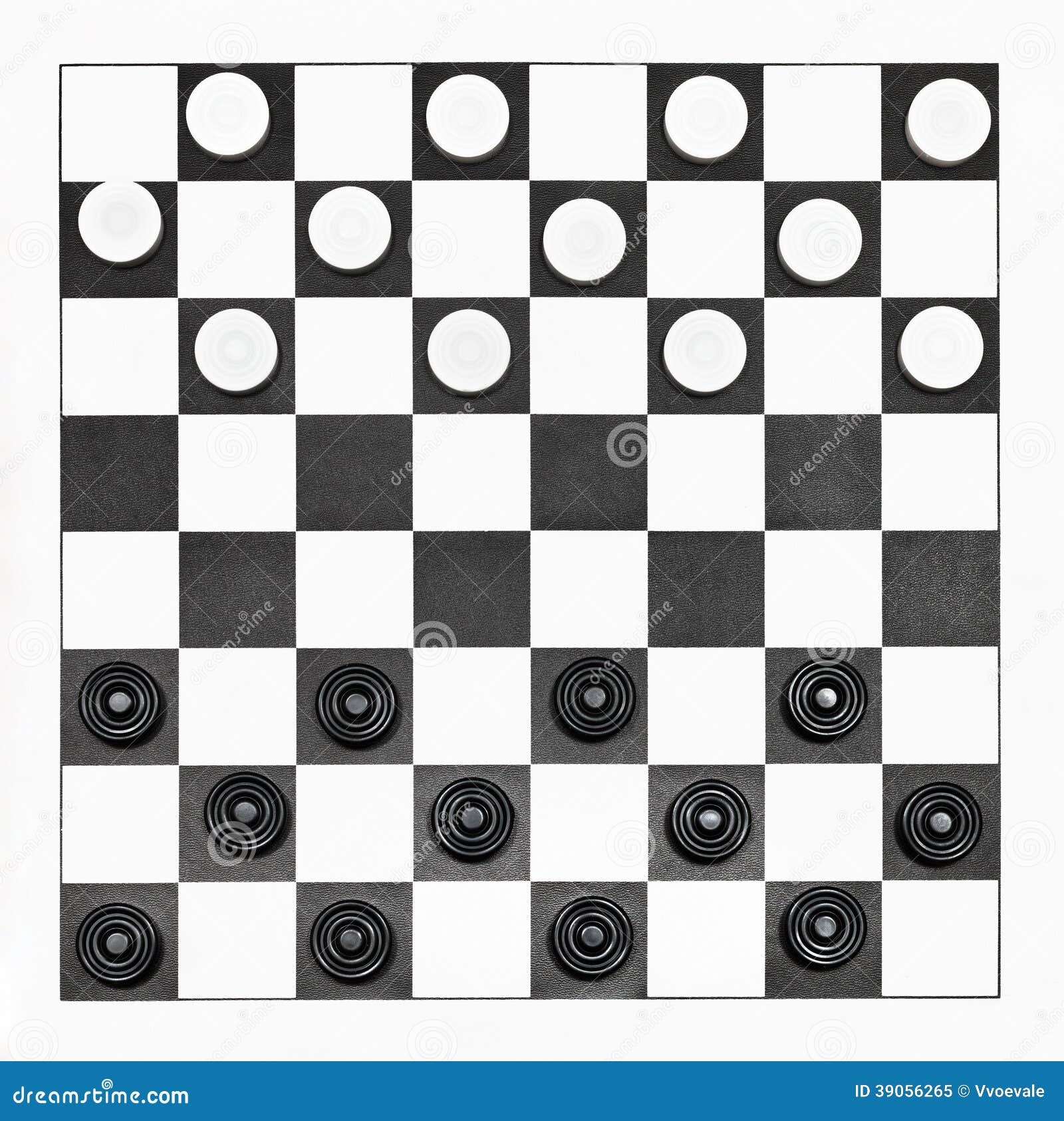 Top View of Starting Position on Checkers Board Stock Image - Image of ...