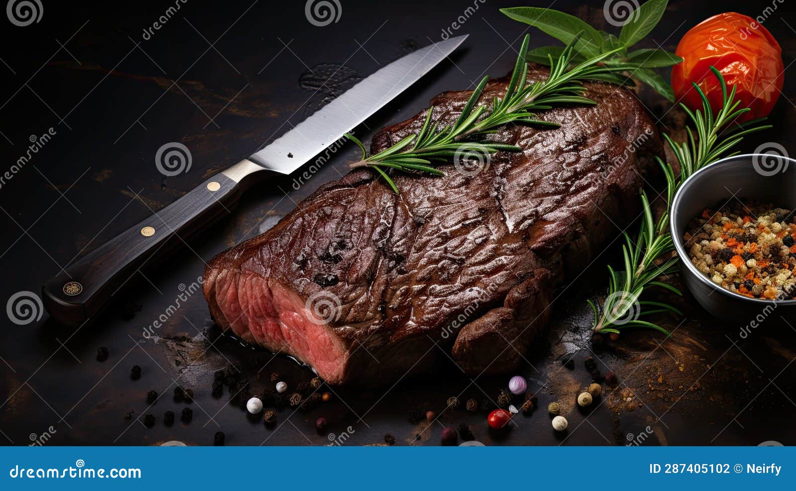 Top view of steak stock photo. Image of fillet, beef - 287405102