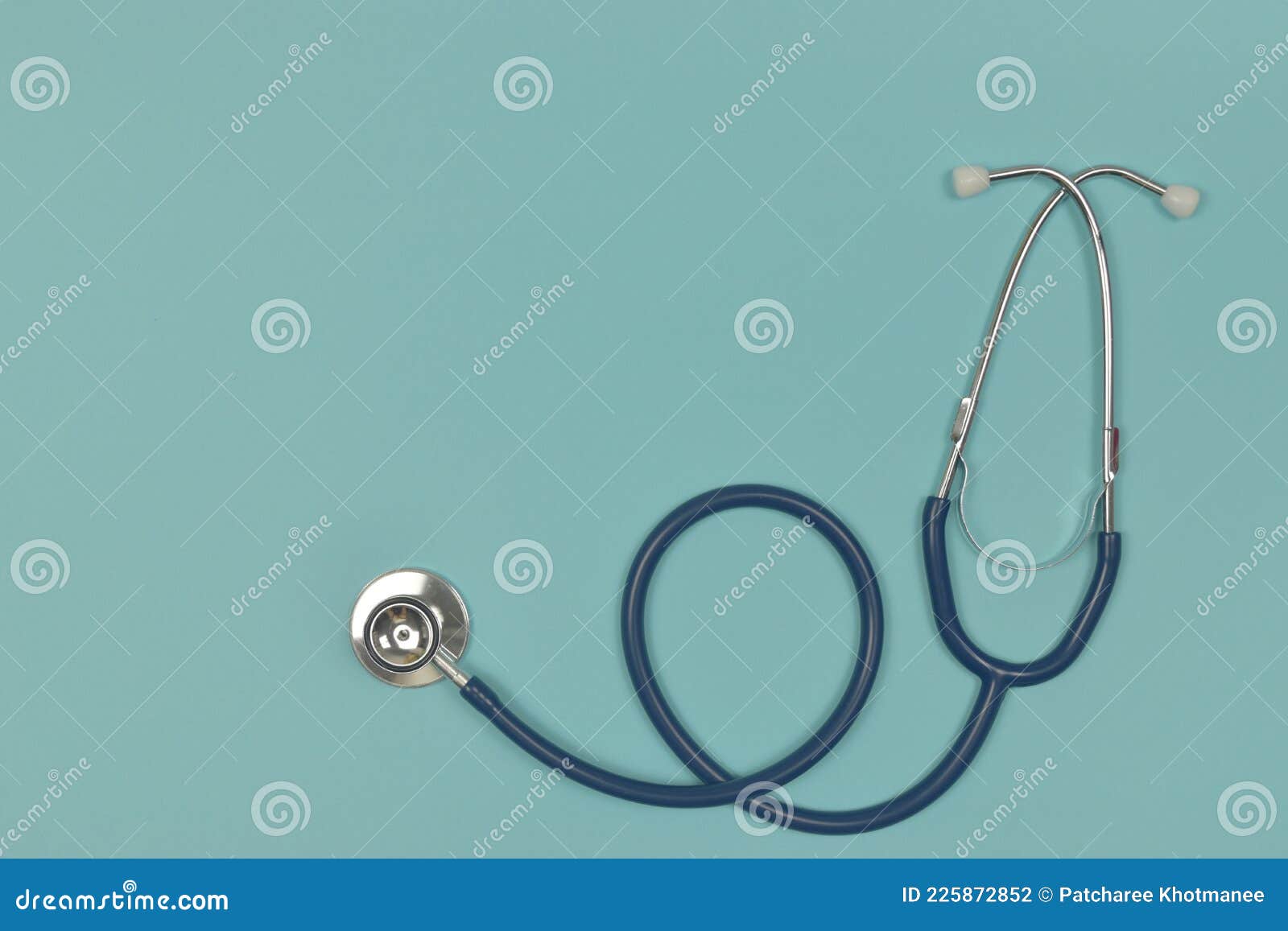 Top View of Stethoscope on Blue Space Stock Photo - Image of equipment ...