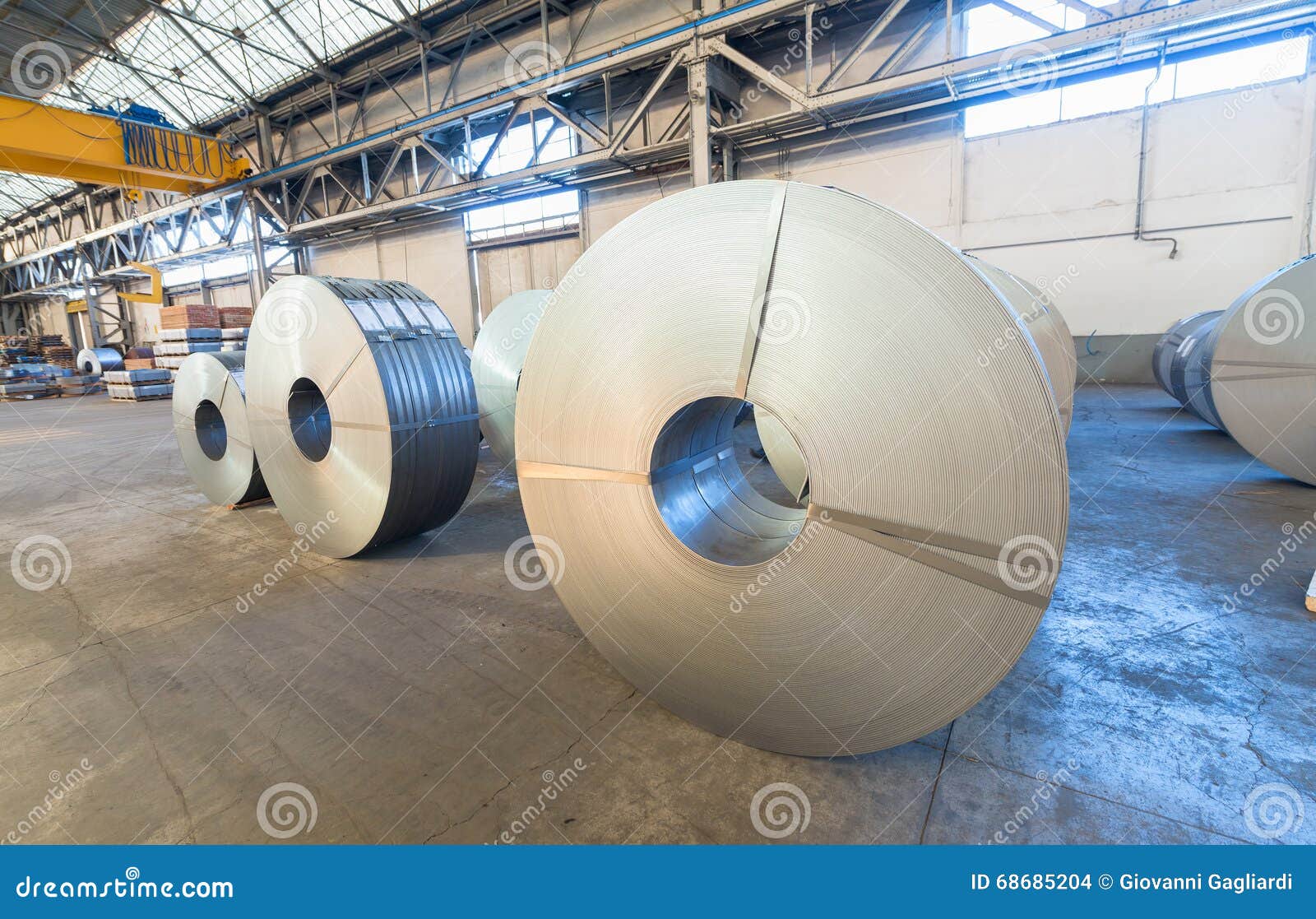Top View of the Stock Rolls of Sheet Steel of Company Stock Photo ...