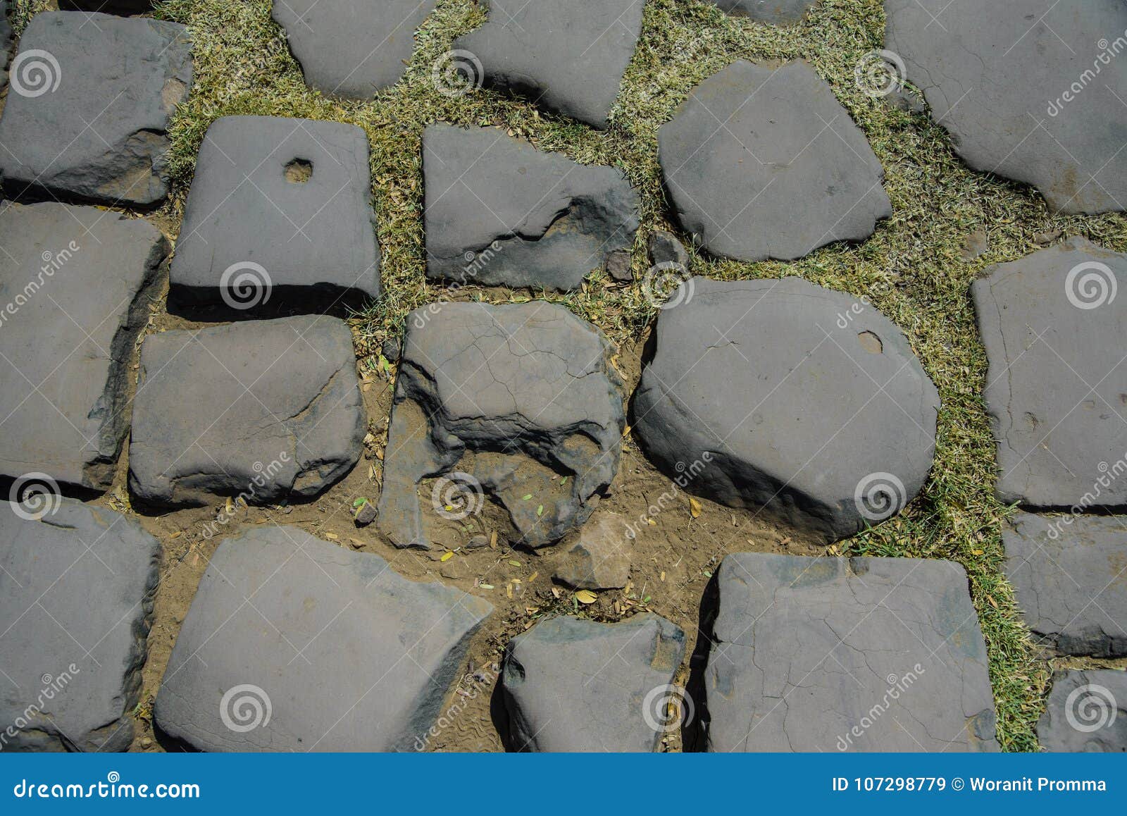 Top View Stone Ground Patterned Texture Background Stock Image - Image ...