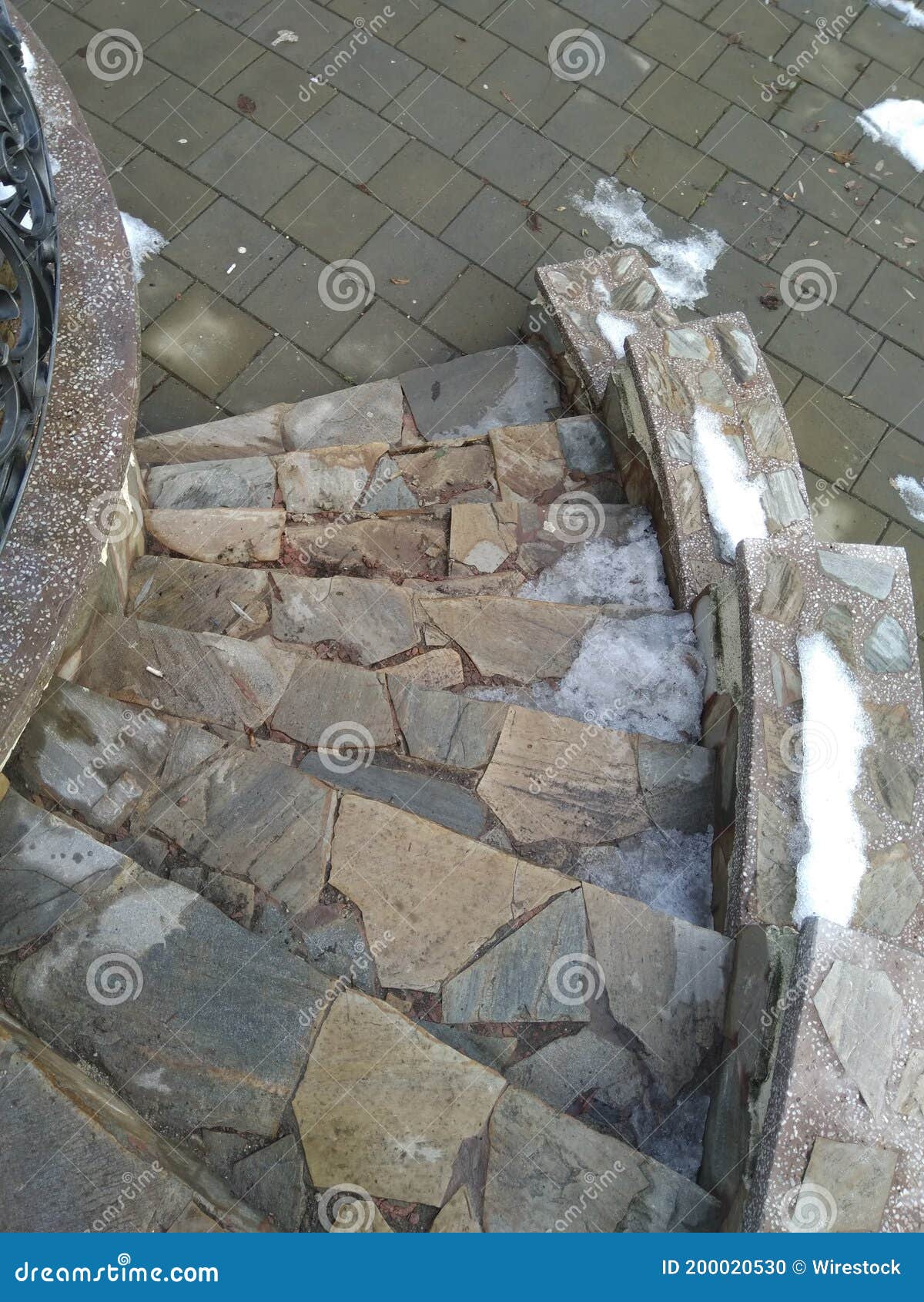 Top view of stone stairs stock photo. Image of outdoor - 200020530