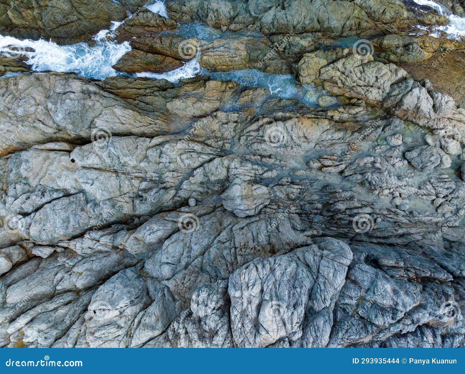 Top View Stones at Seashore Texture Natural Background Stock Photo ...