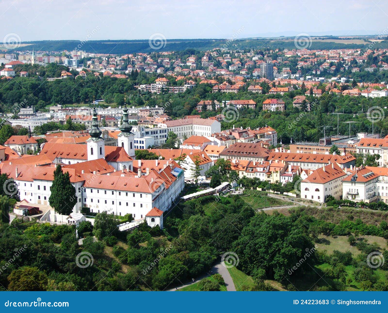 Top View of Strahov Monastery, Prague Stock Image - Image of charles ...
